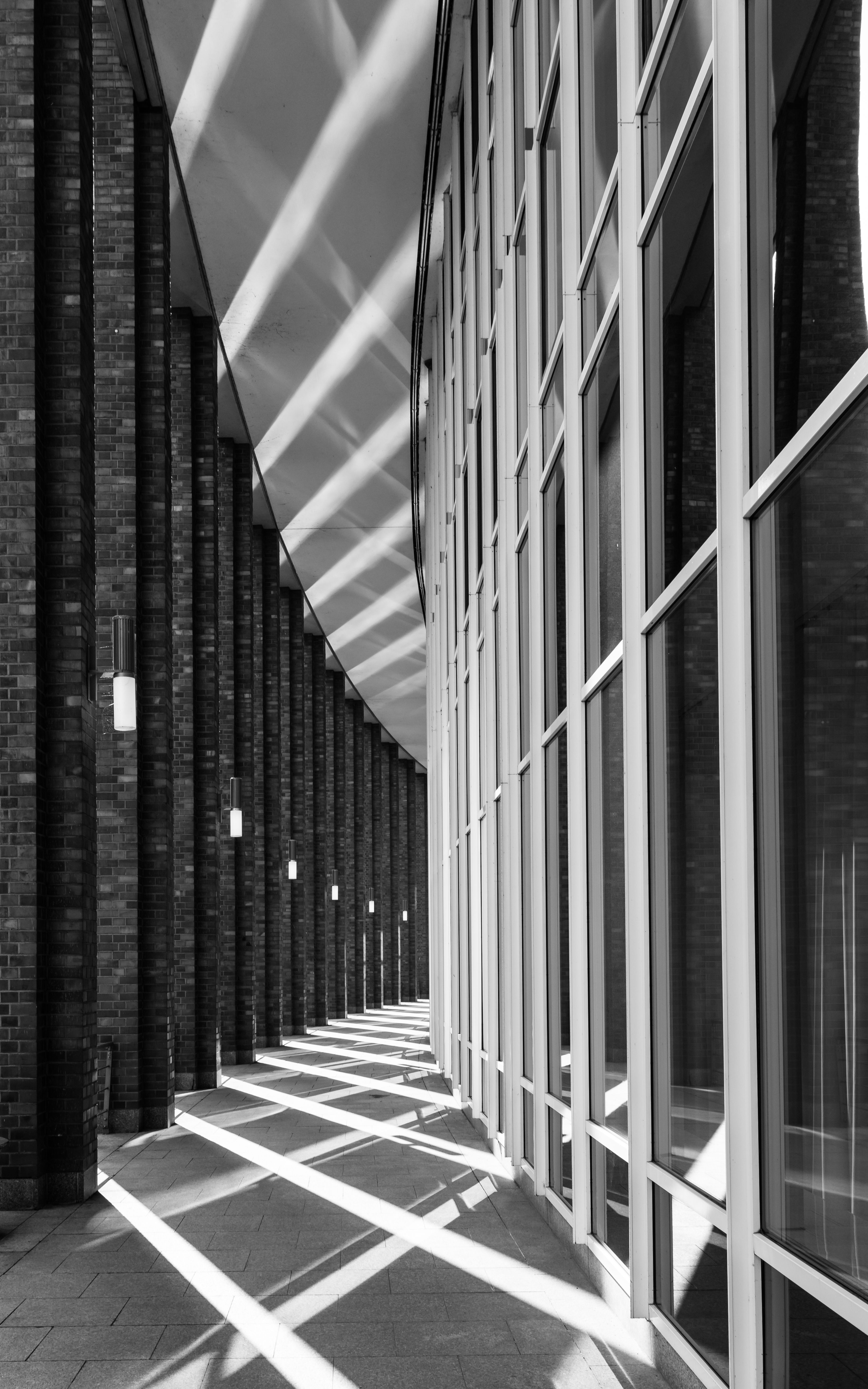 Windows Shadows on Pavement near Building Wall · Free Stock Photo