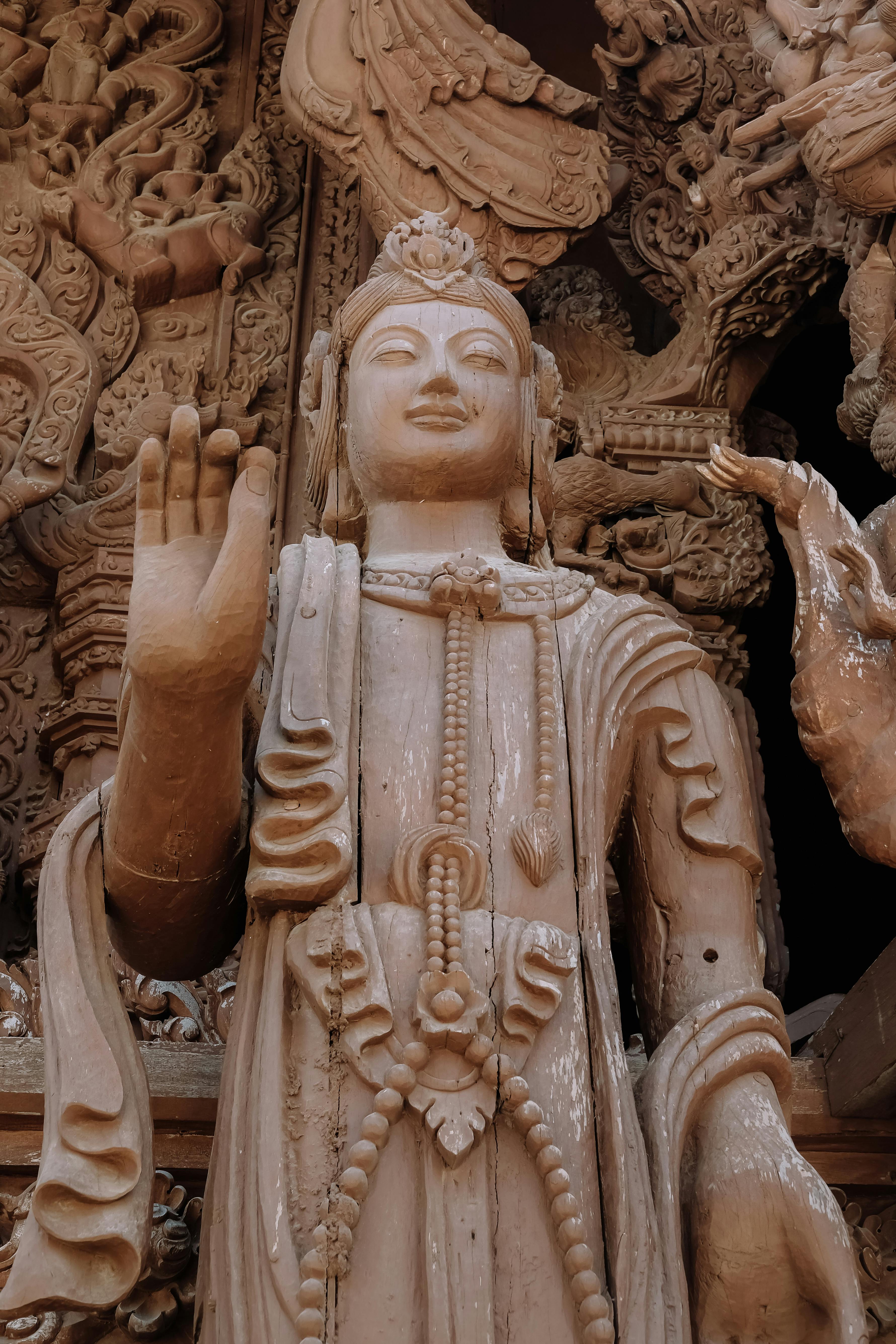 Close-up of a Carved Statue in a Temple · Free Stock Photo