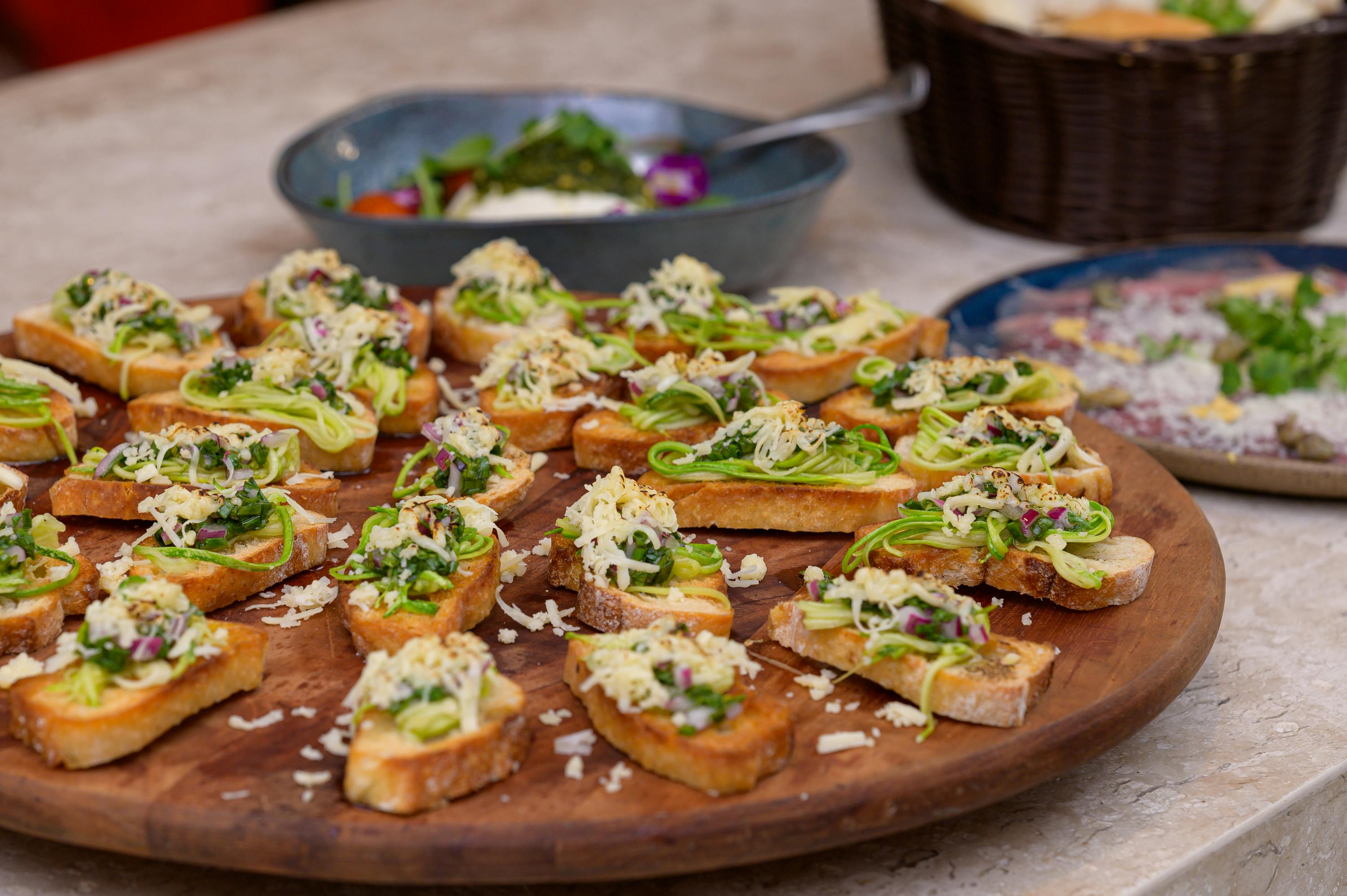 Close-up of a Board with Canapes · Free Stock Photo