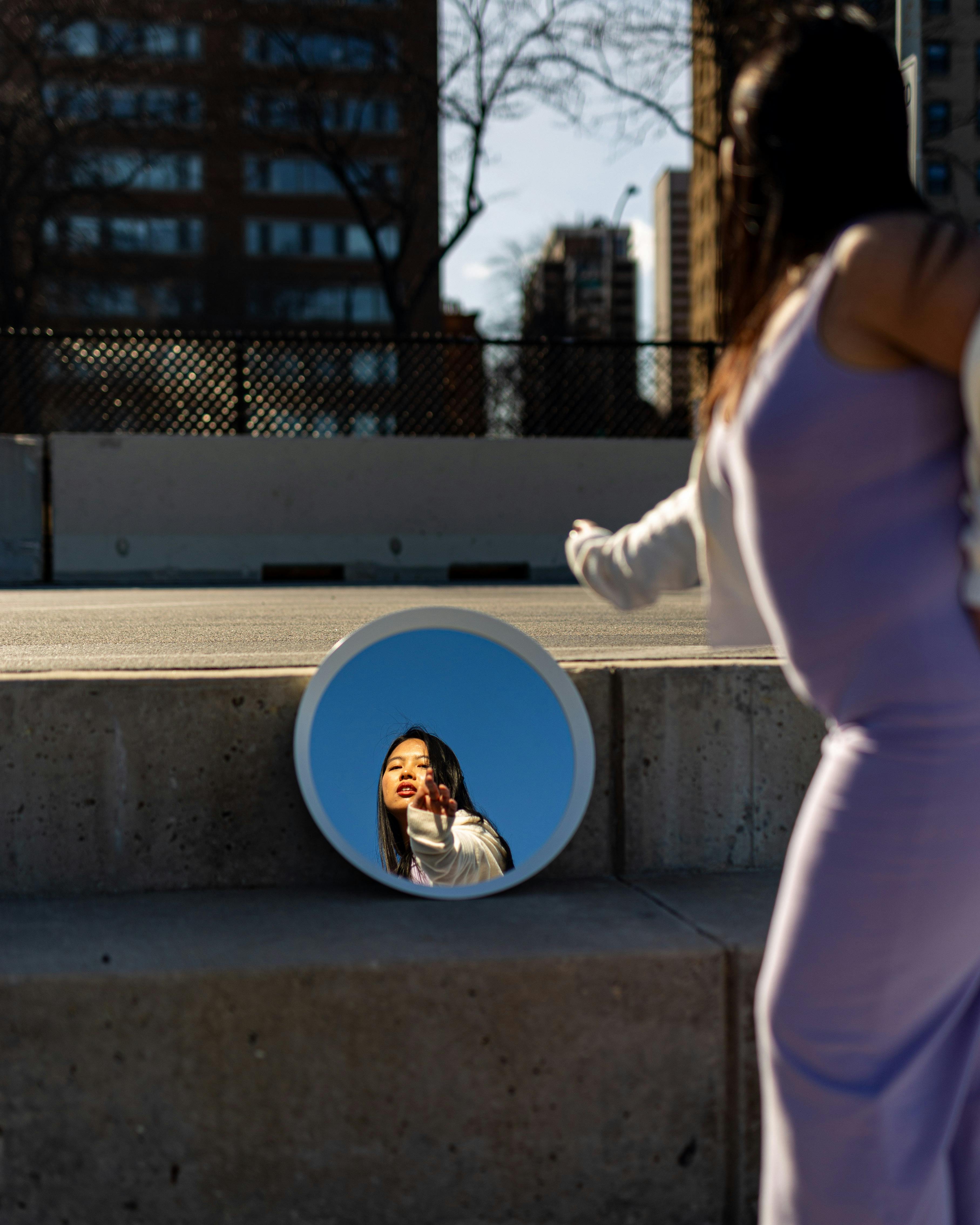 Mirror Reflection of Model · Free Stock Photo