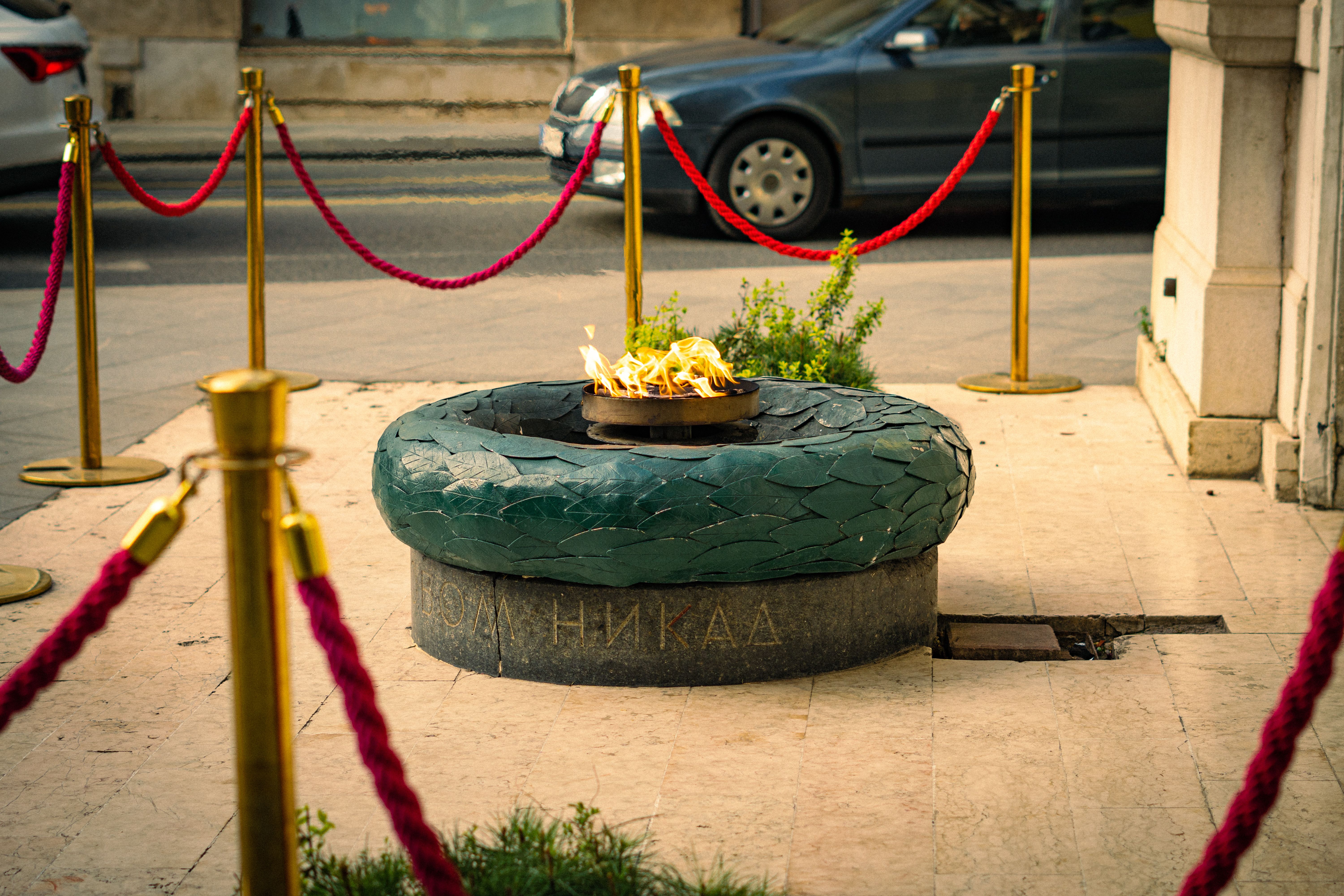Fire Memorial on Pavement · Free Stock Photo