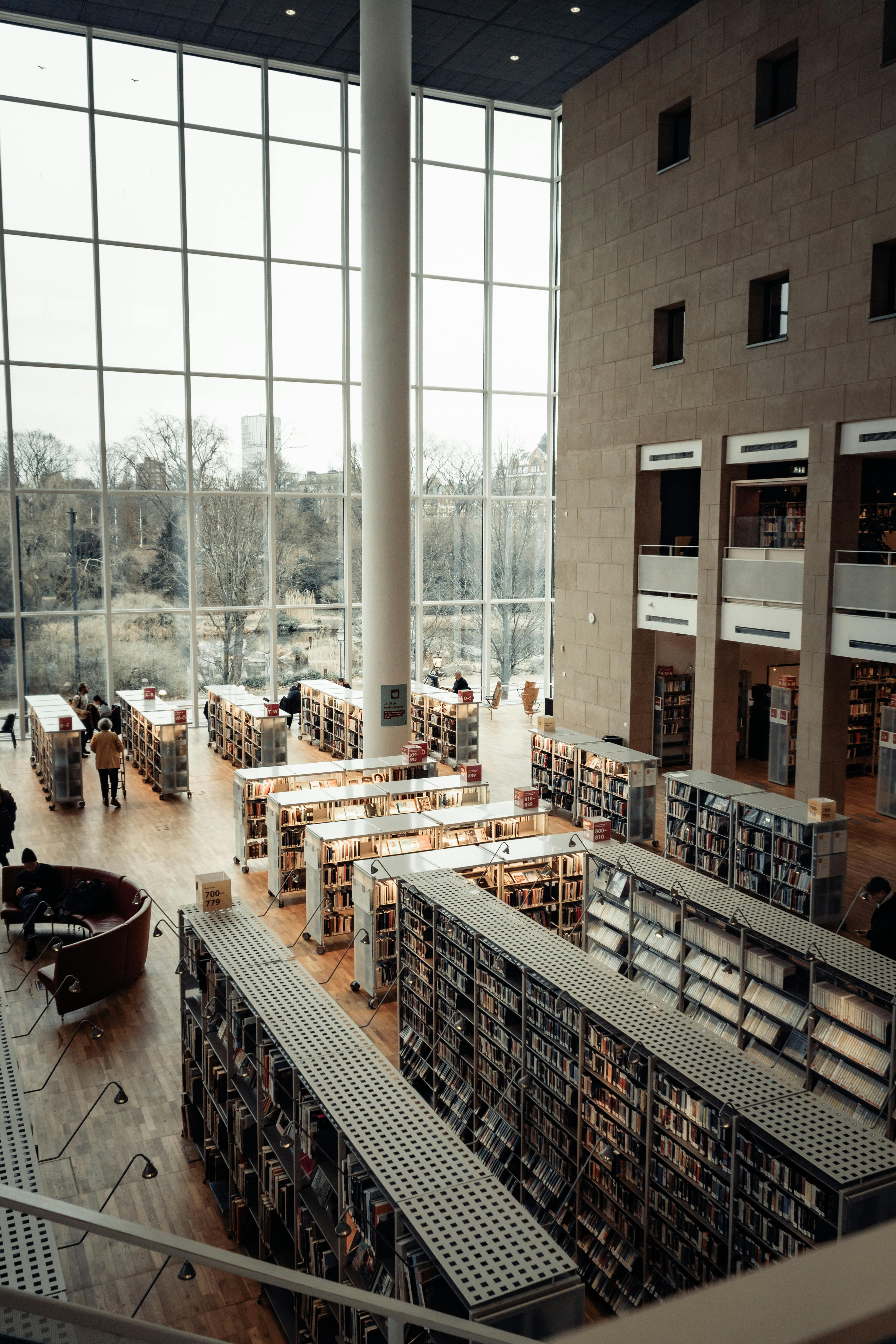 Big Window in a Library · Free Stock Photo