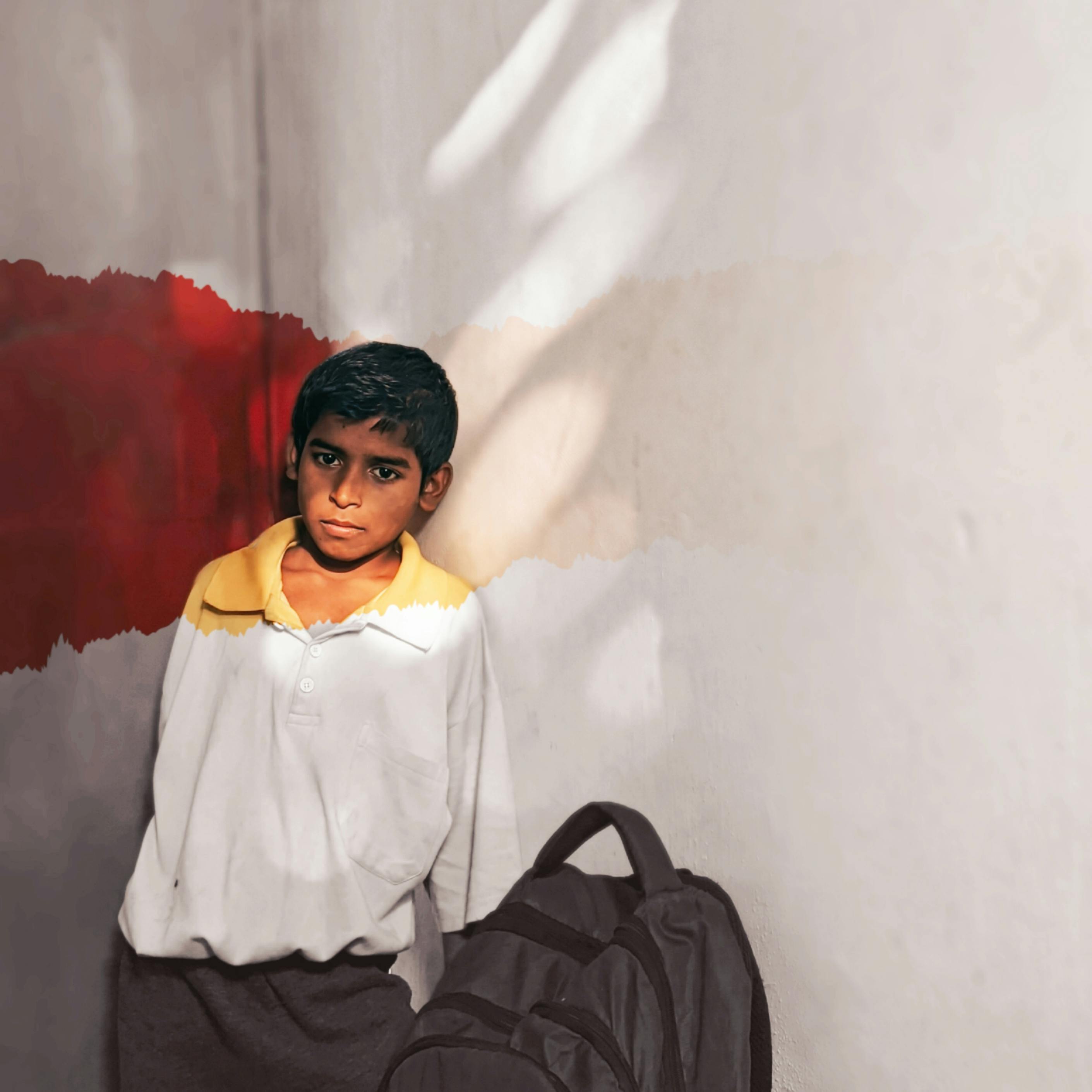 Boy Standing in Corner · Free Stock Photo