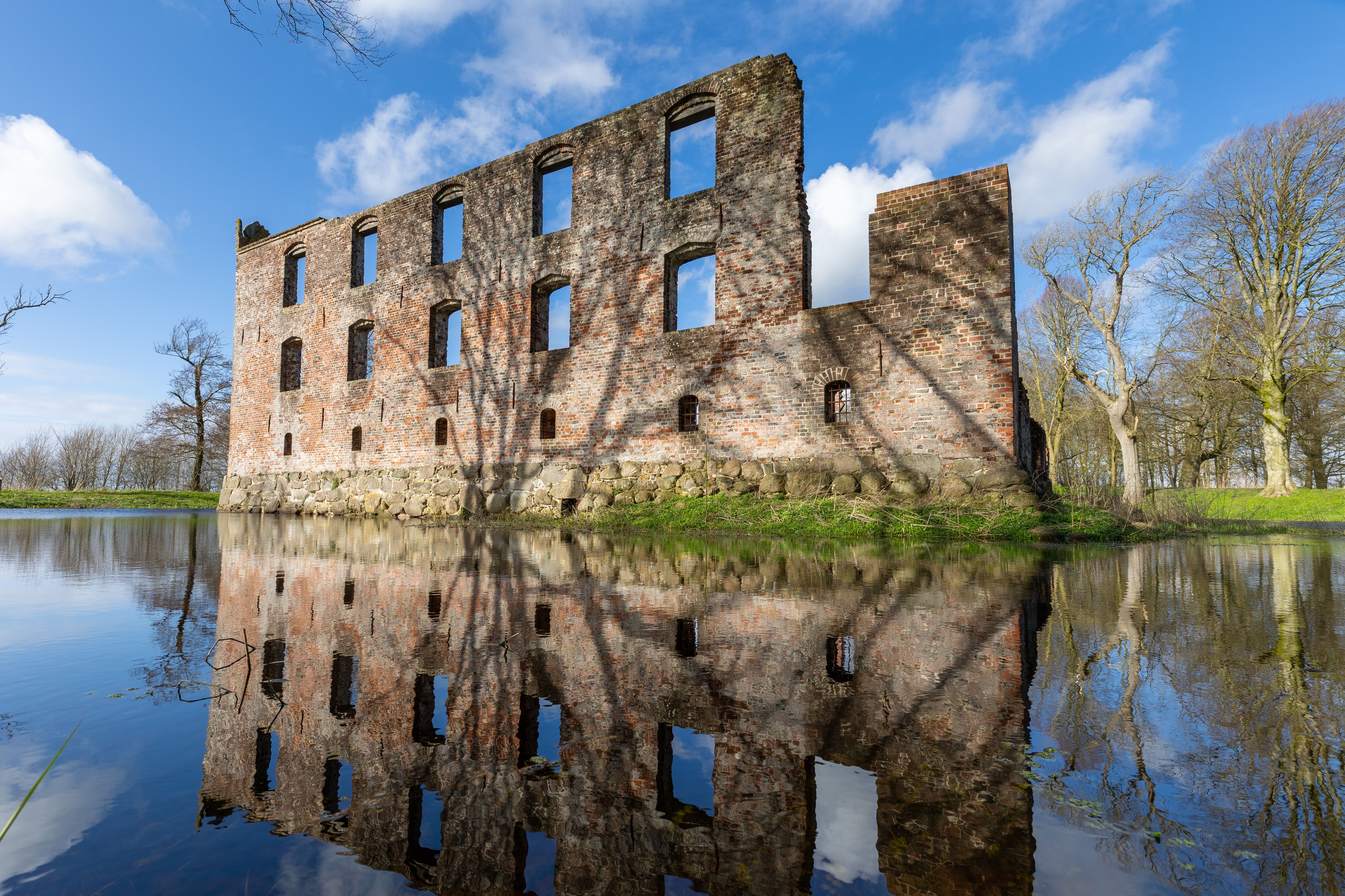 Trojborg Castle Ruins in Countryside in Denmark · Free Stock Photo