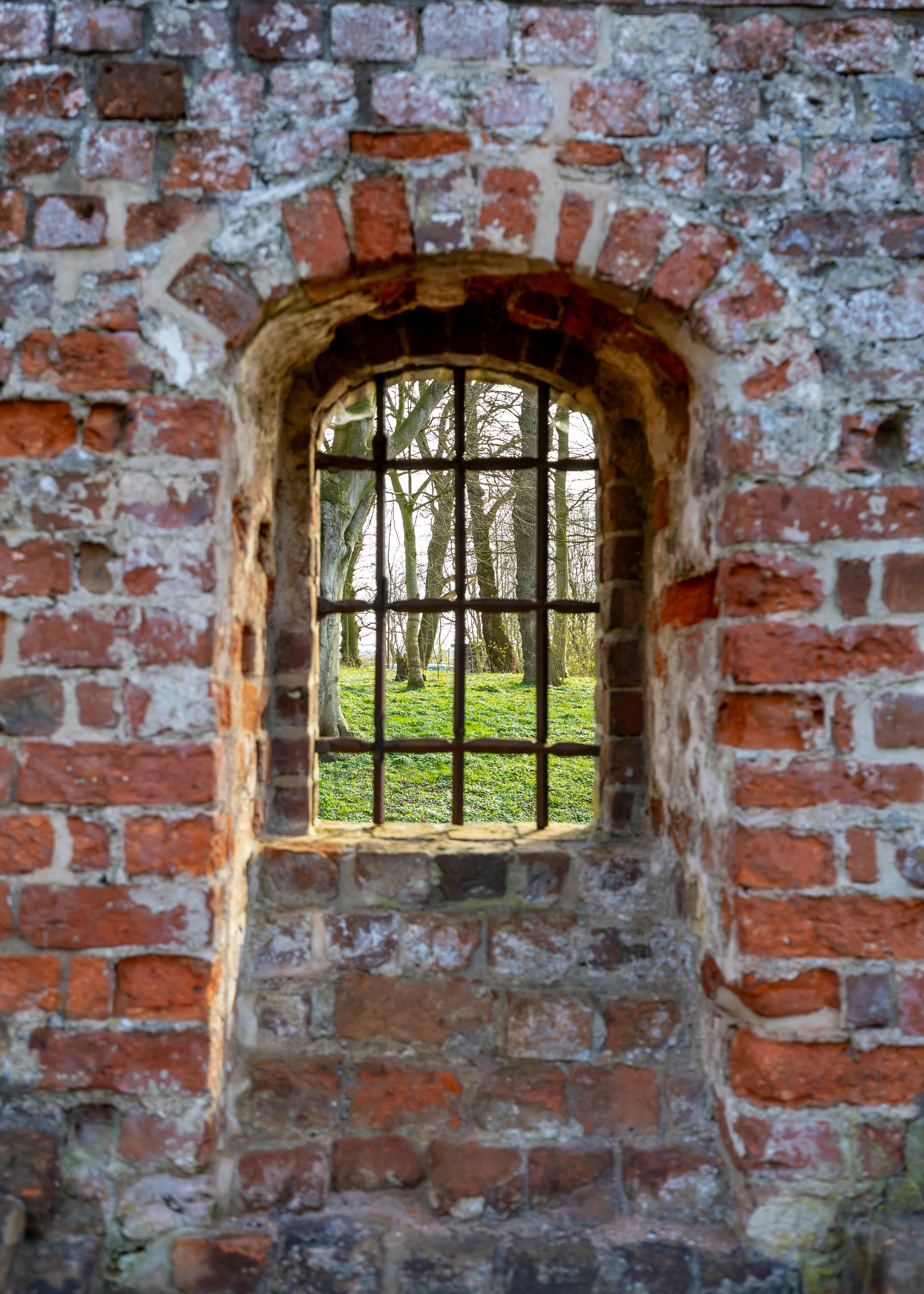 Bars in Window of Trojborg Castle Ruins · Free Stock Photo