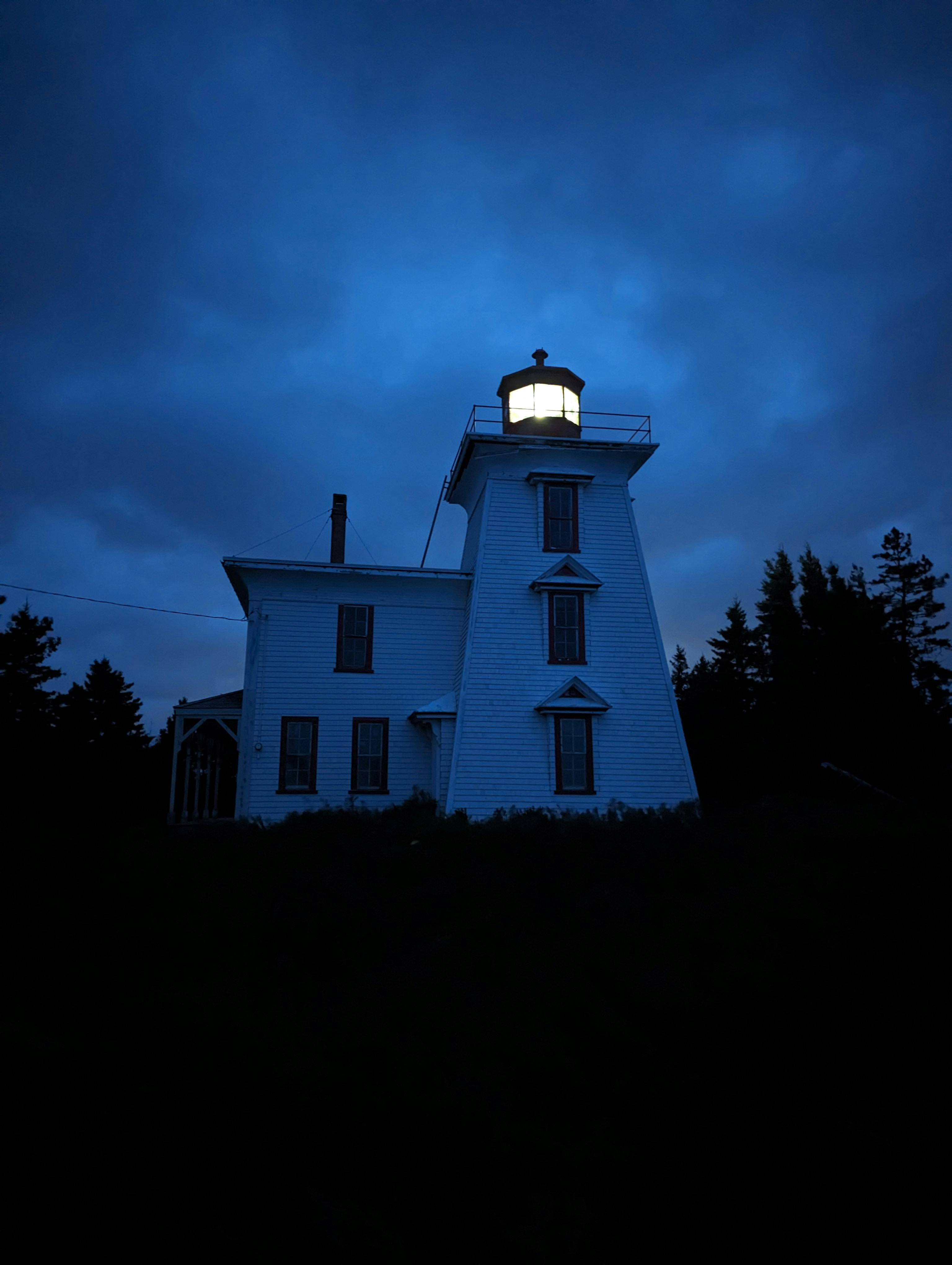 Blockhouse Point Lighthouse at Night · Free Stock Photo