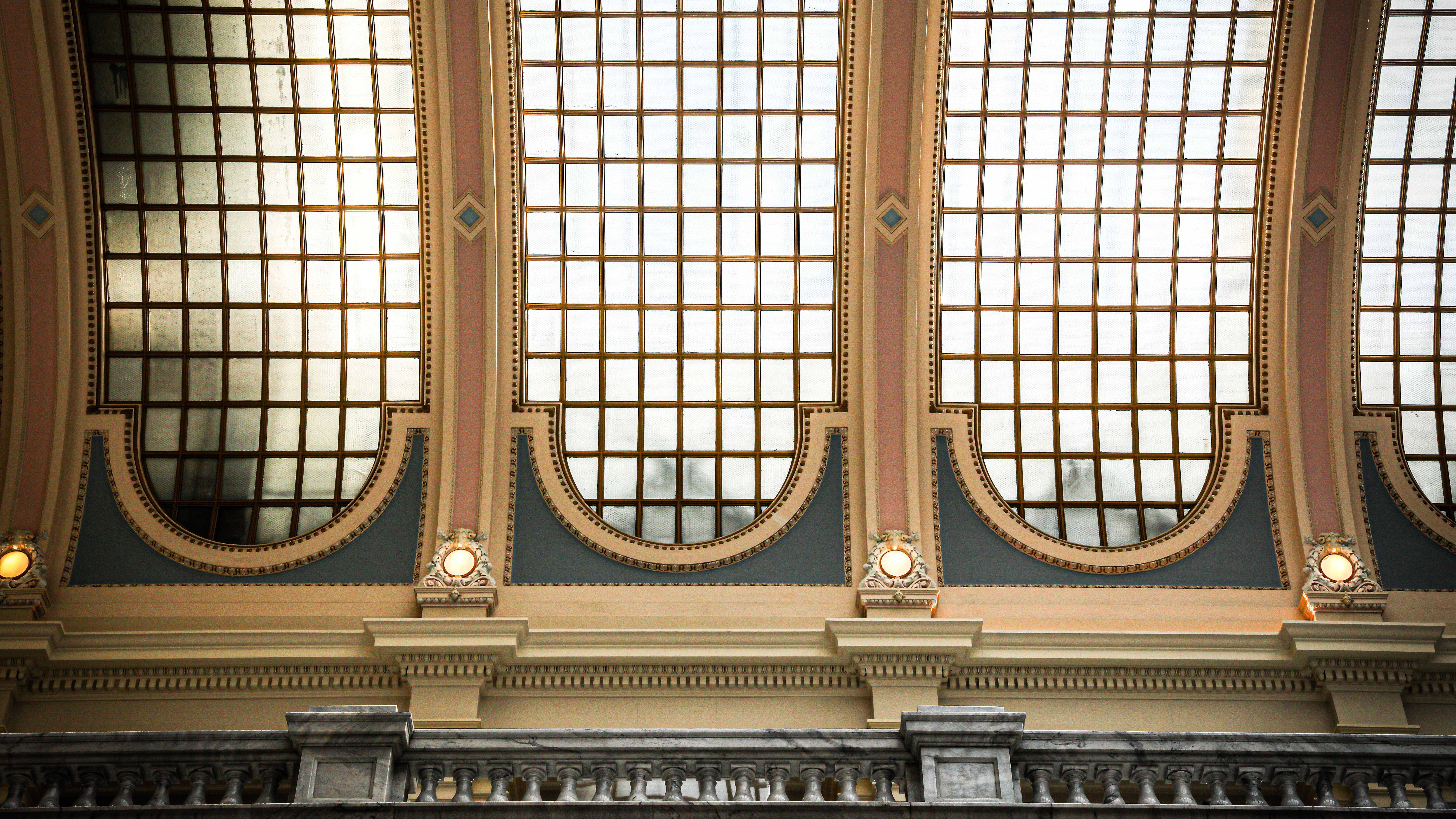 View of a Wall and a Glass Roof of a Palace · Free Stock Photo