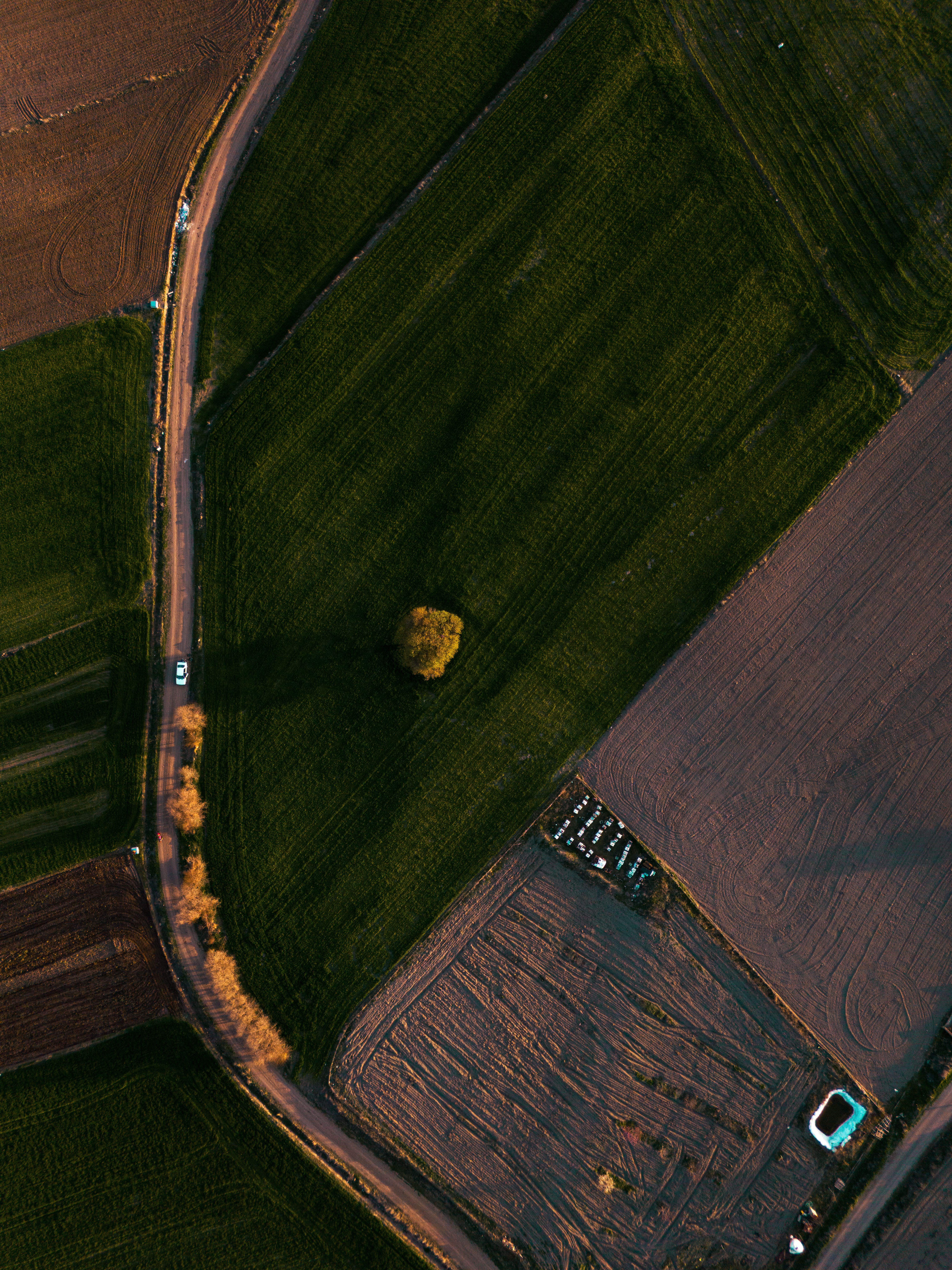 Birds Eye View of Field in Countryside · Free Stock Photo