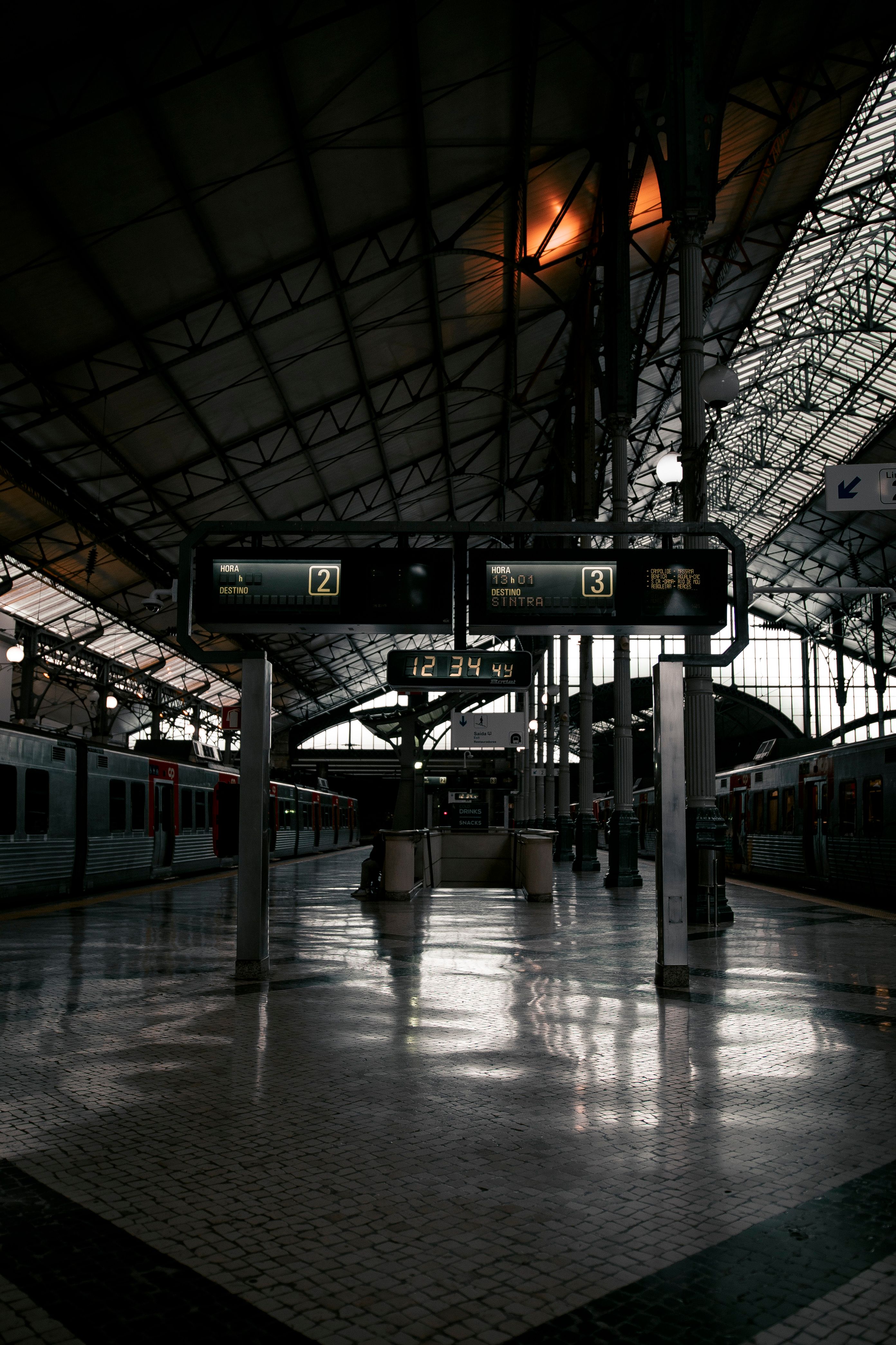 Interior of an Empty Railway Station · Free Stock Photo