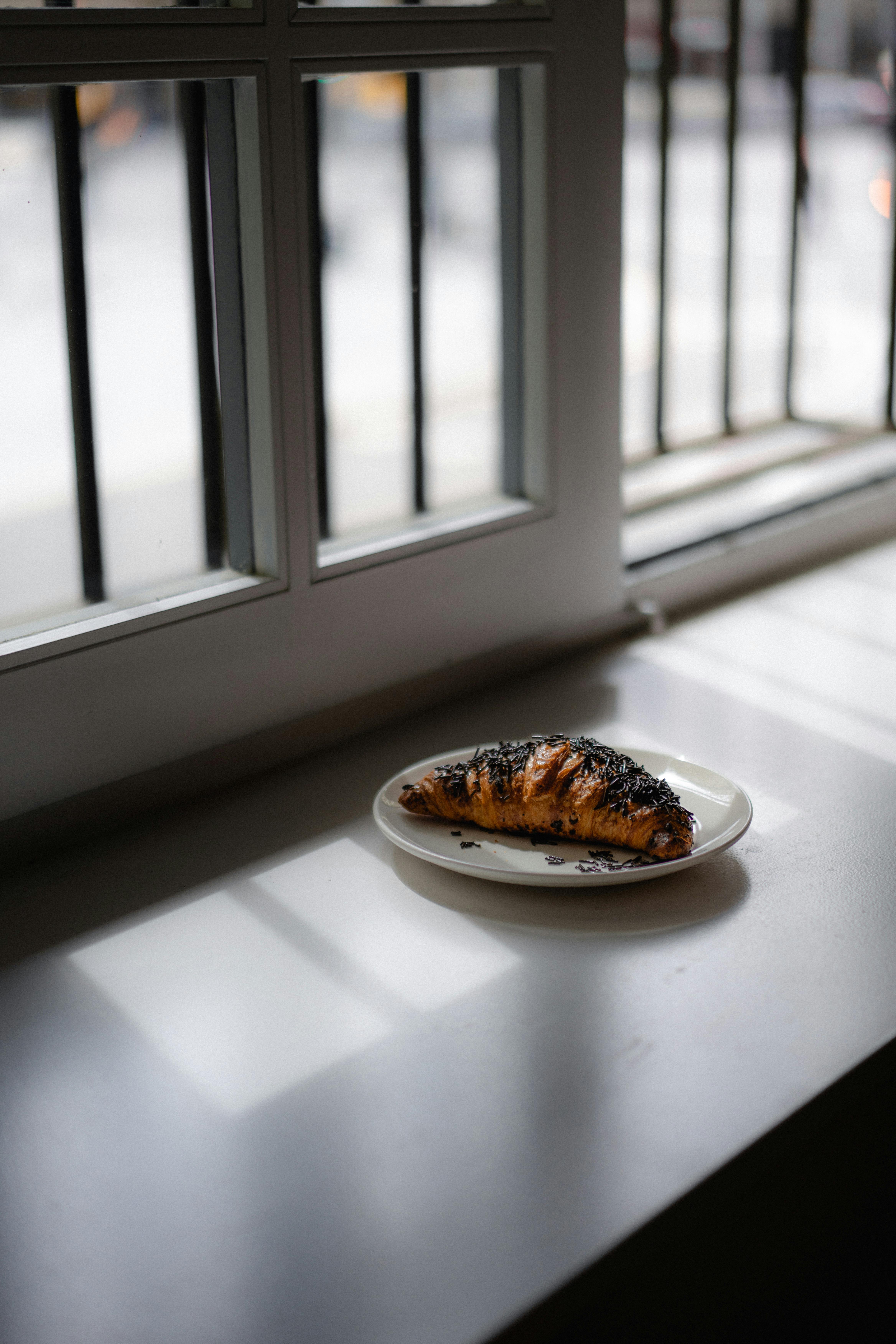 Croissant Served at Cafe · Free Stock Photo