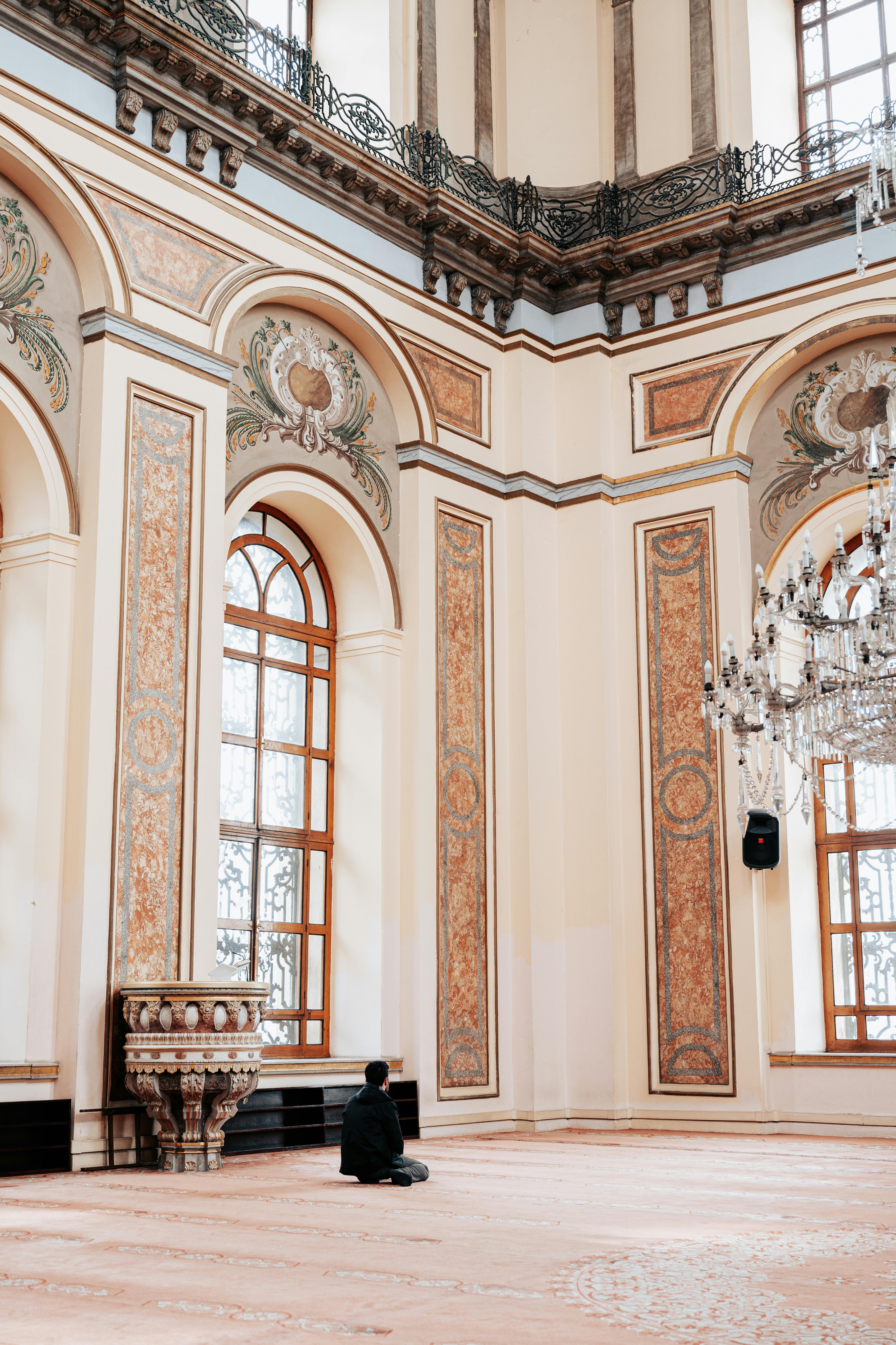 Muslim Praying in Mosque · Free Stock Photo