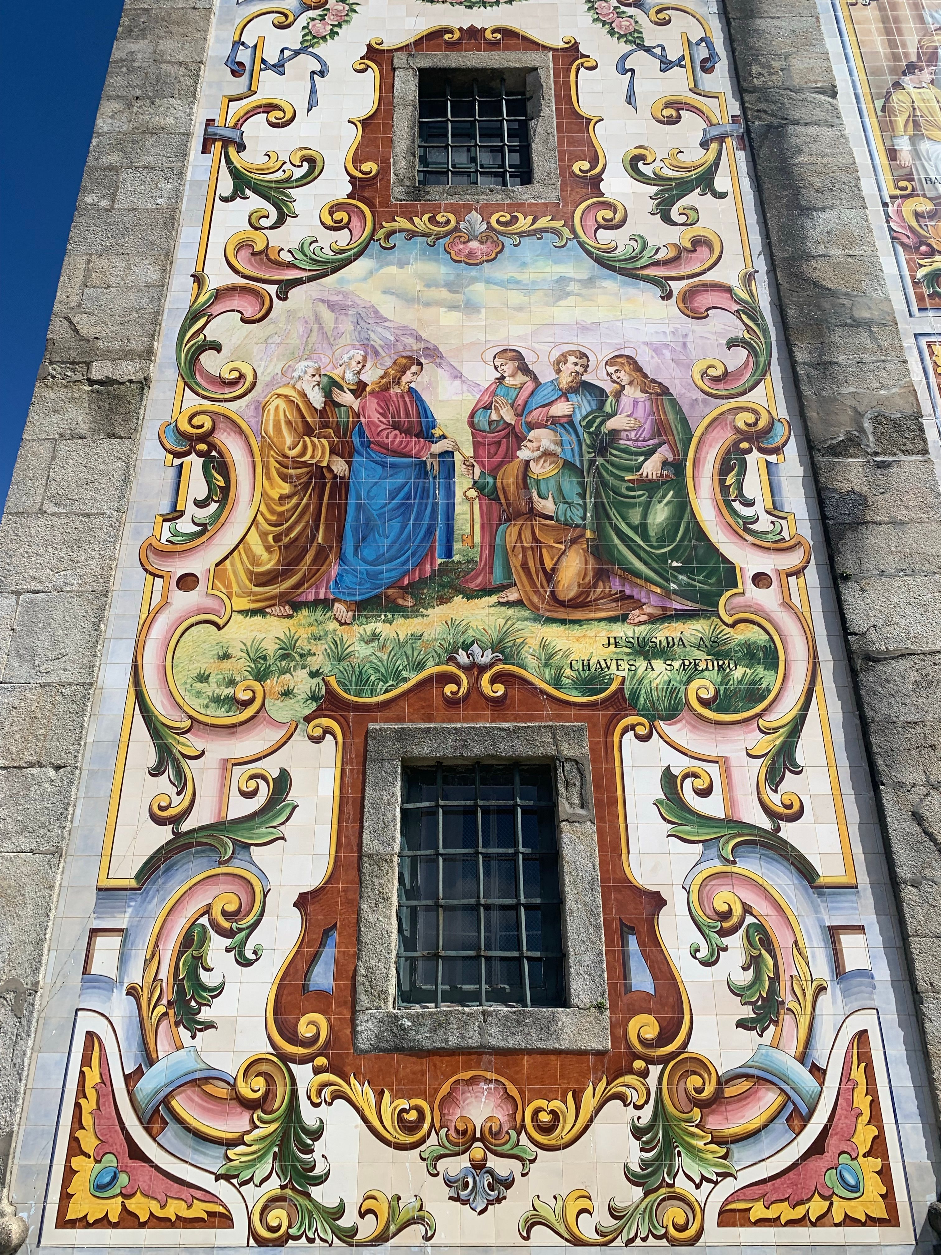 Ceramic Tile Fresco on the Wall of the Parish Church of Valega in ...