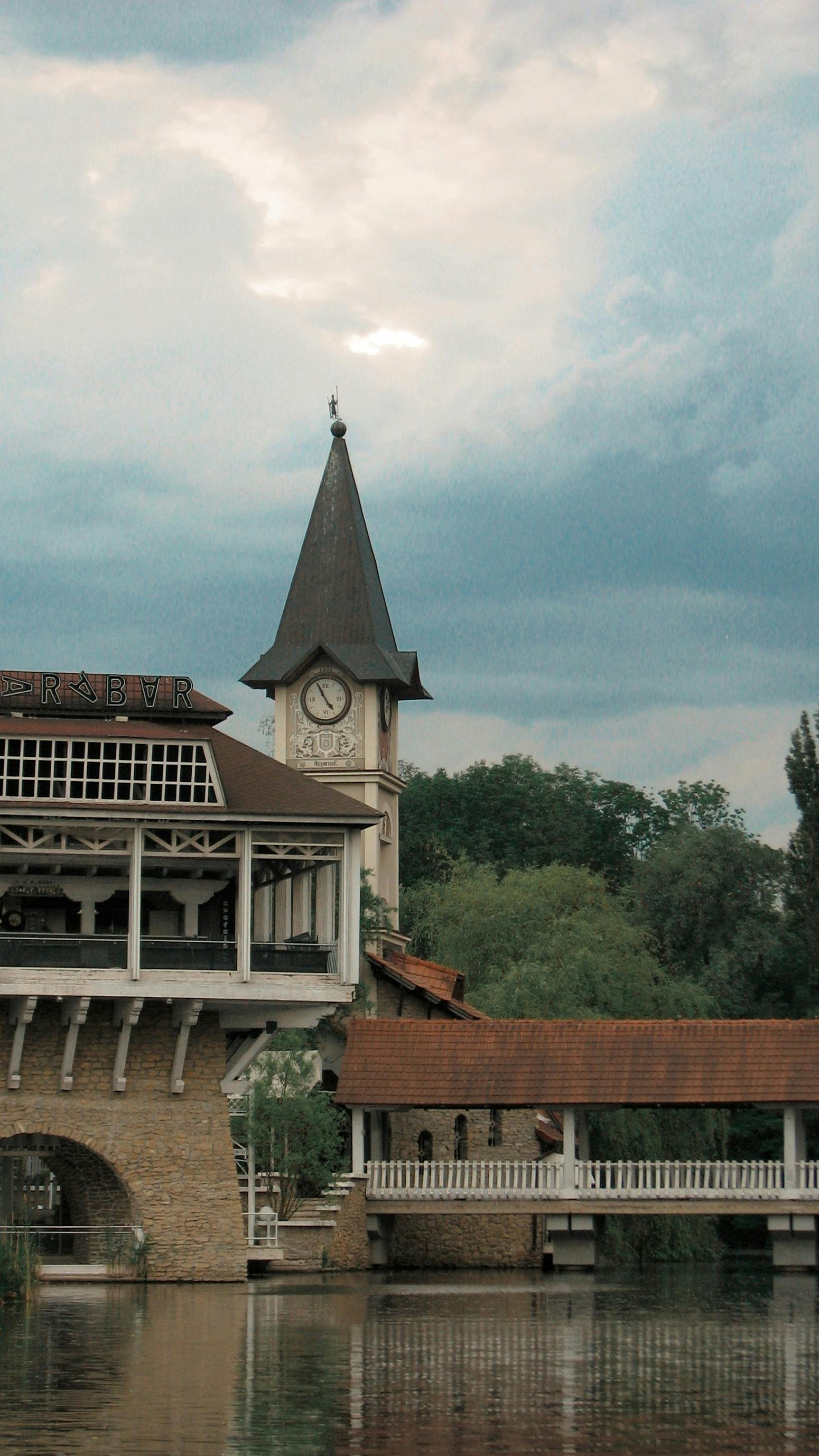 Buildings by the Lake in Park of Reformation in Chernivtsi Ukraine ...