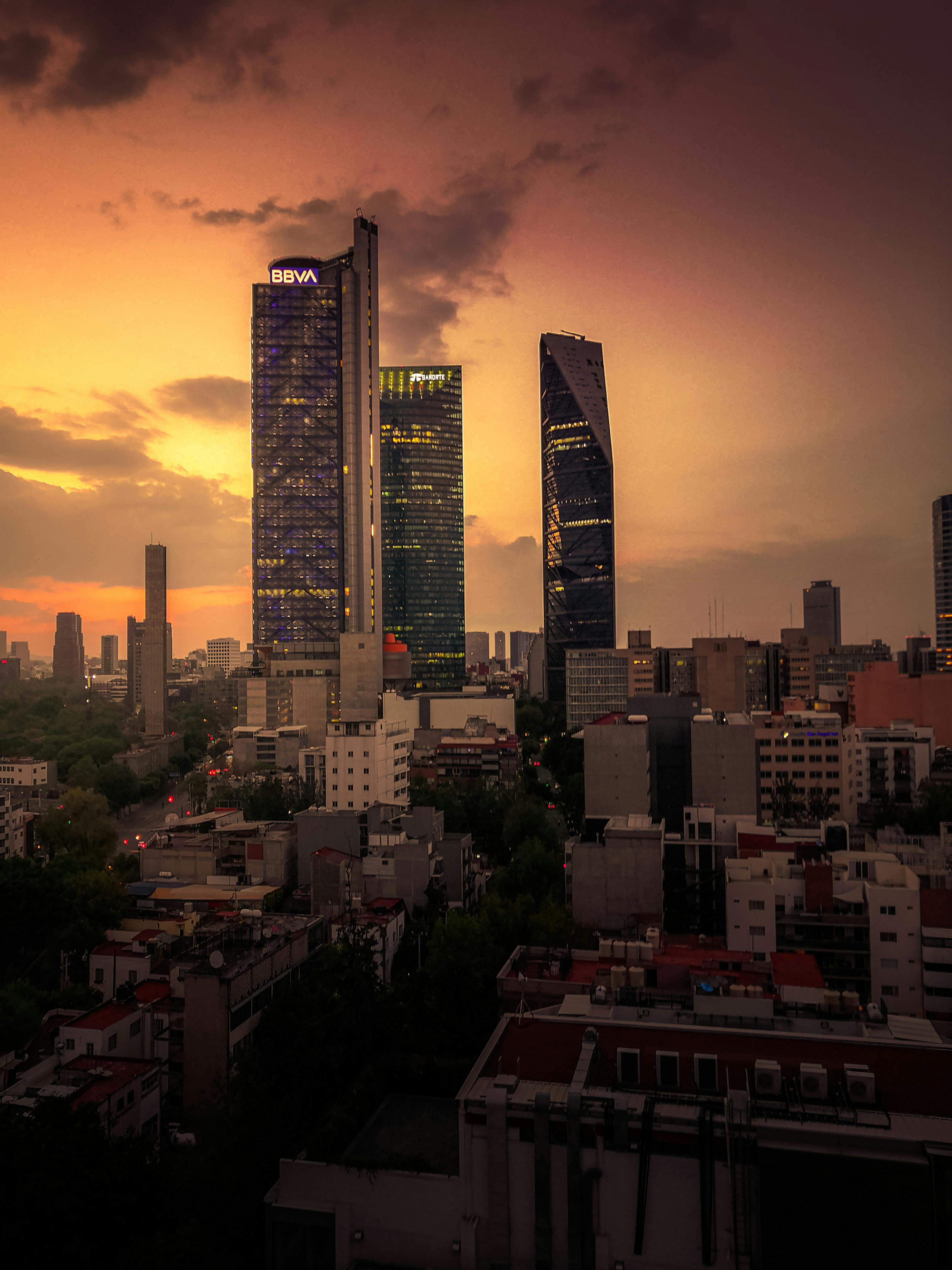 Skyscrapers of Mexico City at Dusk · Free Stock Photo
