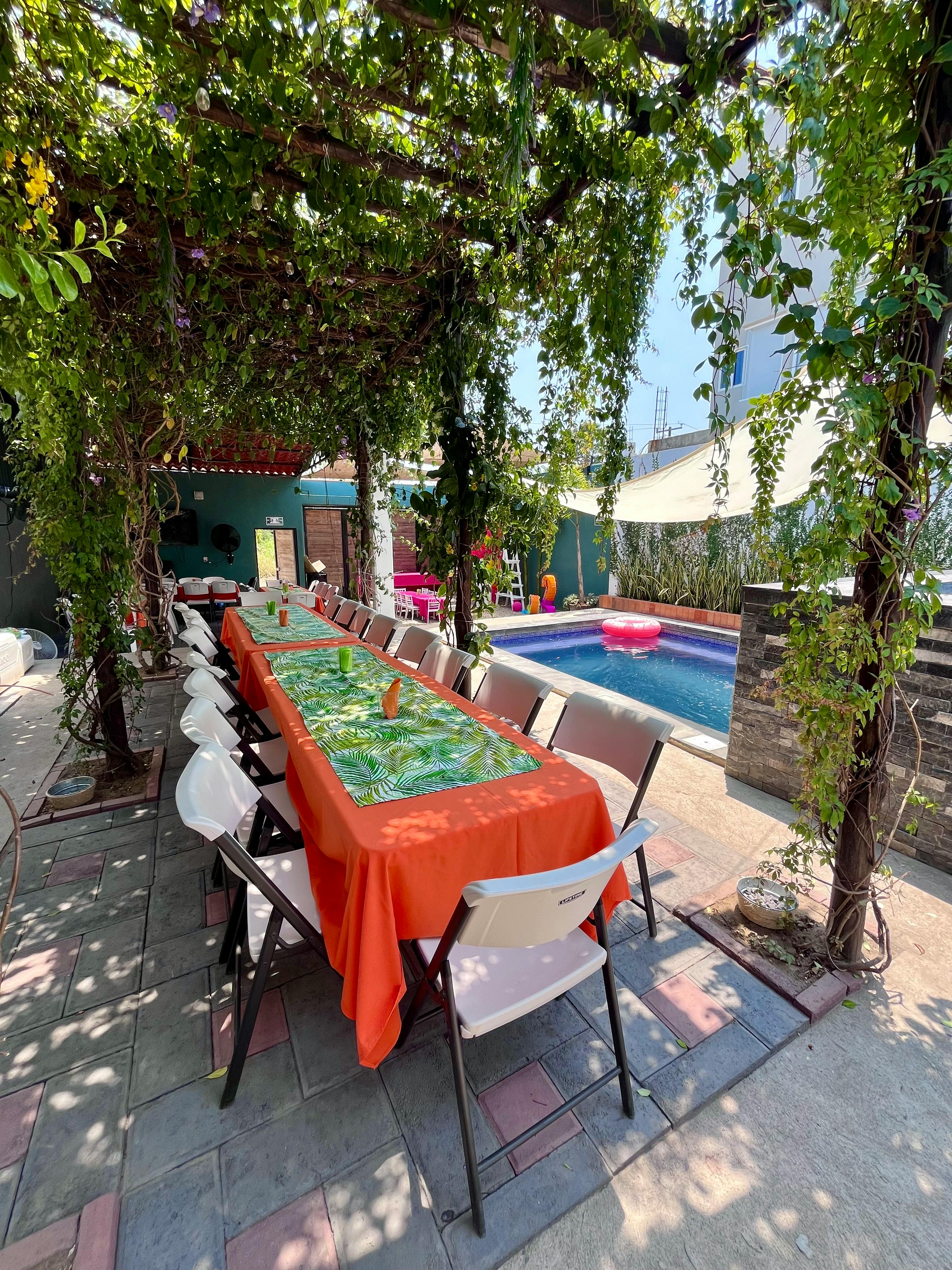 Table by Swimming Pool · Free Stock Photo