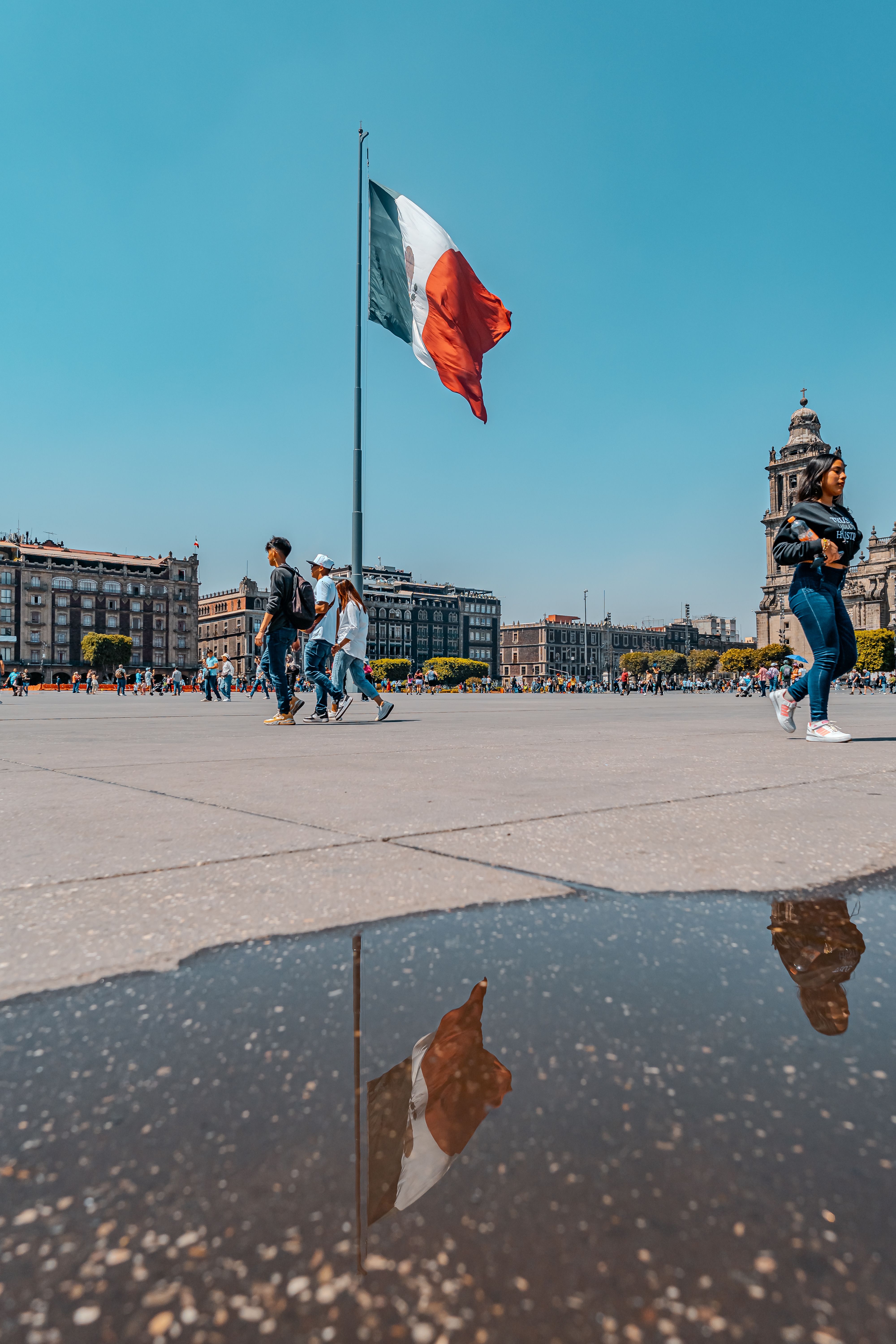People Walking at Plaza de la Constitucion in Mexico City · Free Stock ...