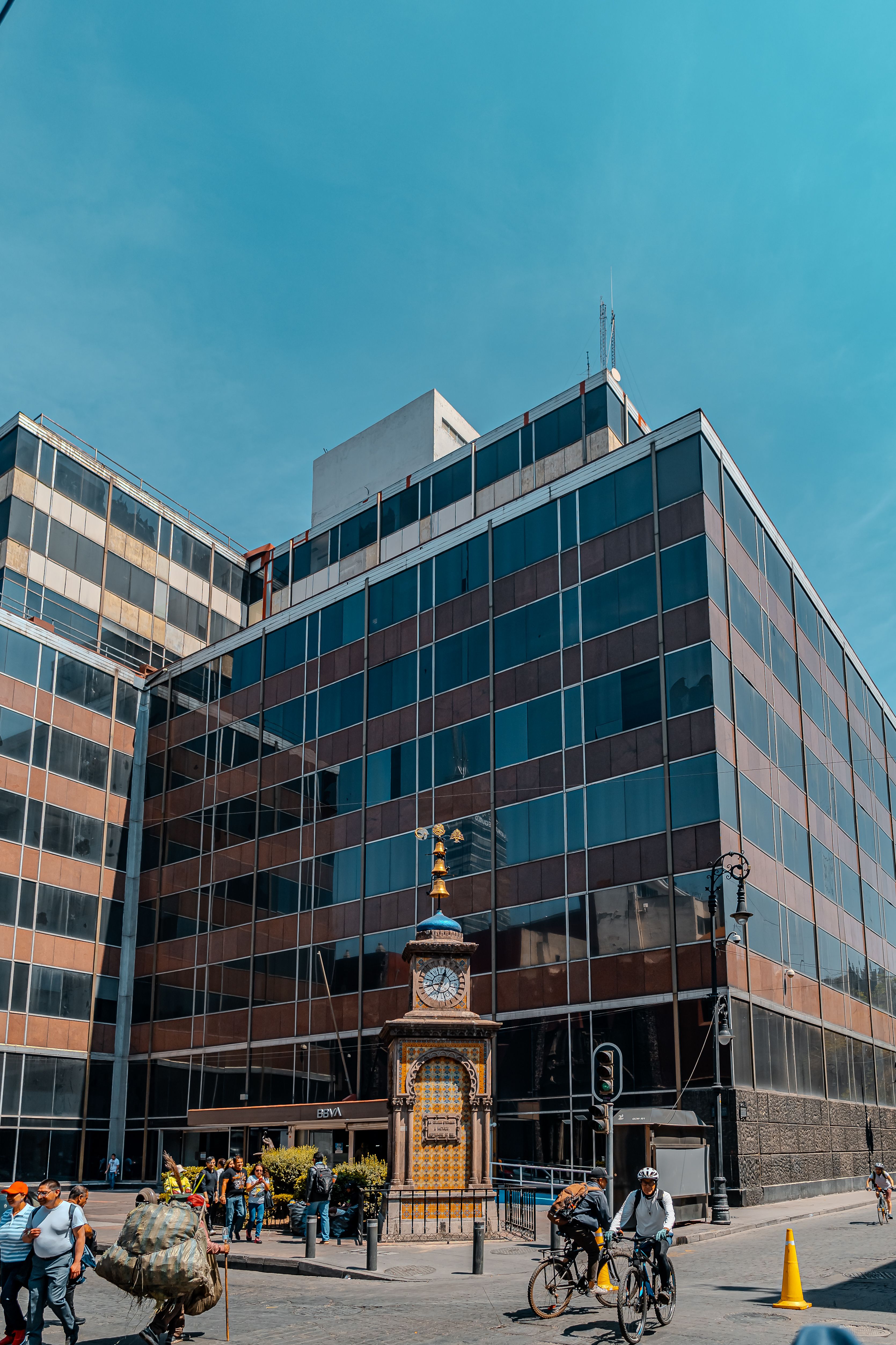 Reloj Otomano Monument Clock in Front of an Office Building in Mexico ...