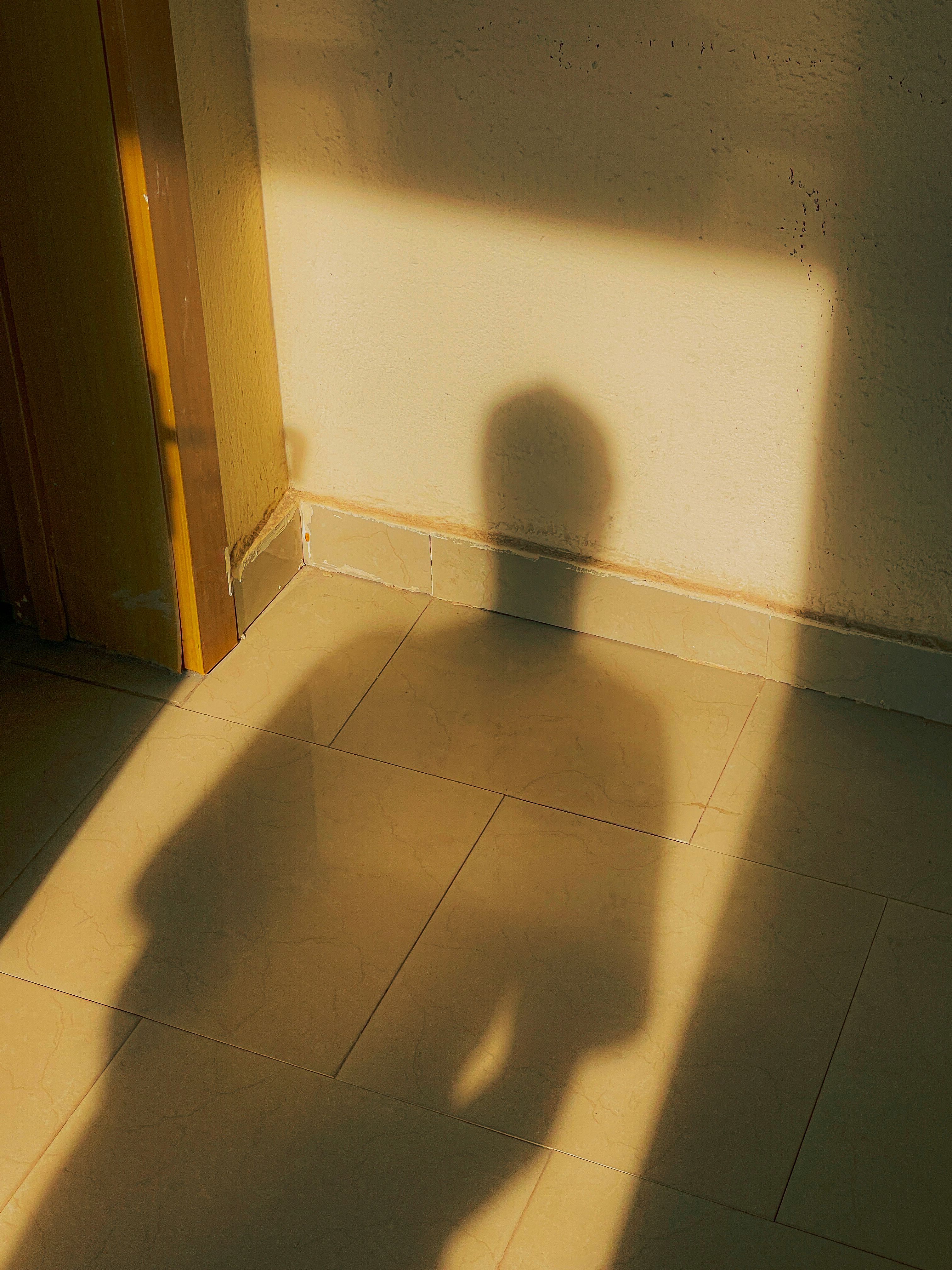 Shadow of a Man on a Floor with Tiles · Free Stock Photo