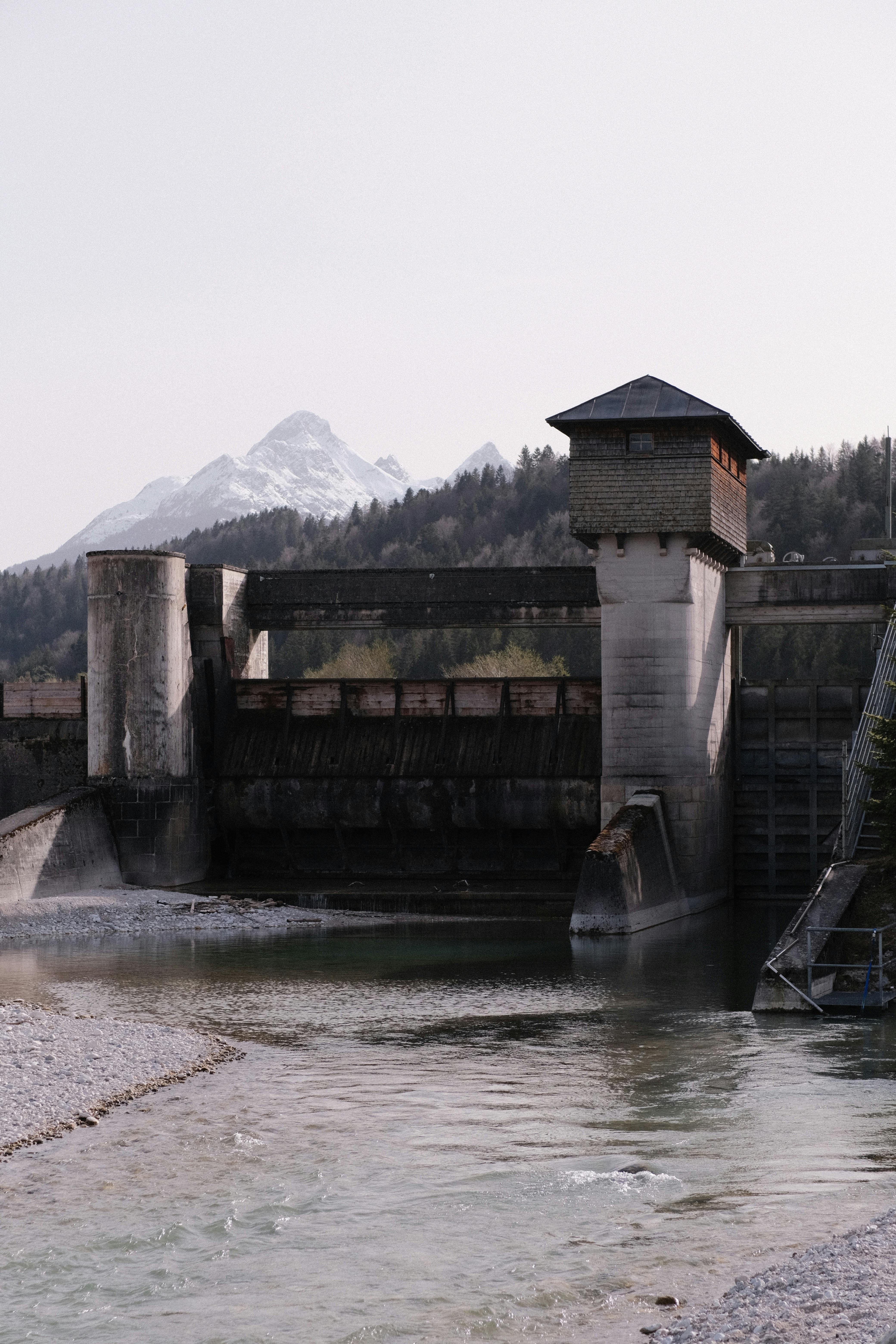 Walchensee Hydroelectric Power Station Dam on the River Isar · Free ...