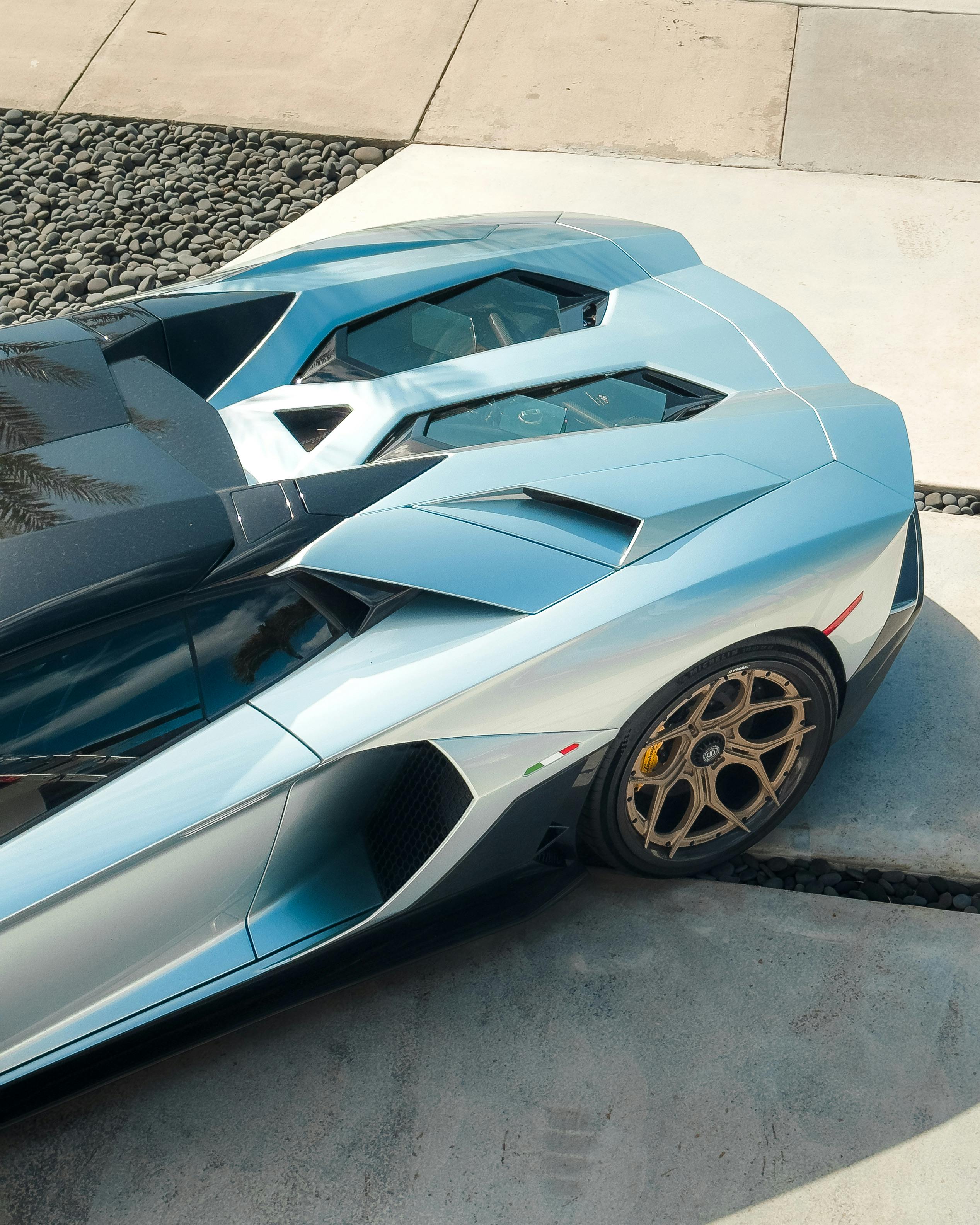 High Angle View of Lamborghini Aventador · Free Stock Photo