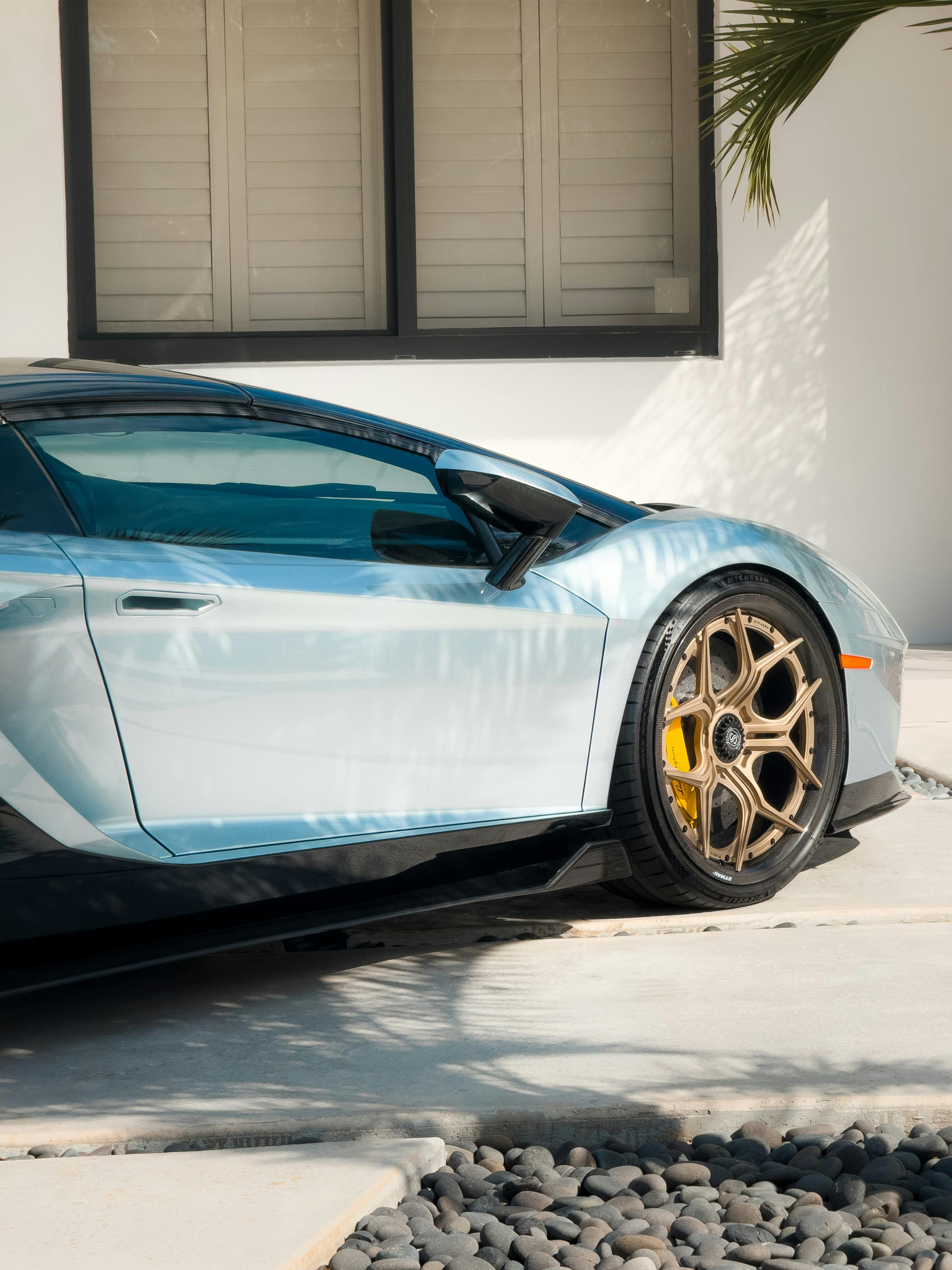 A Lamborghini Aventador Parked on the Driveway · Free Stock Photo