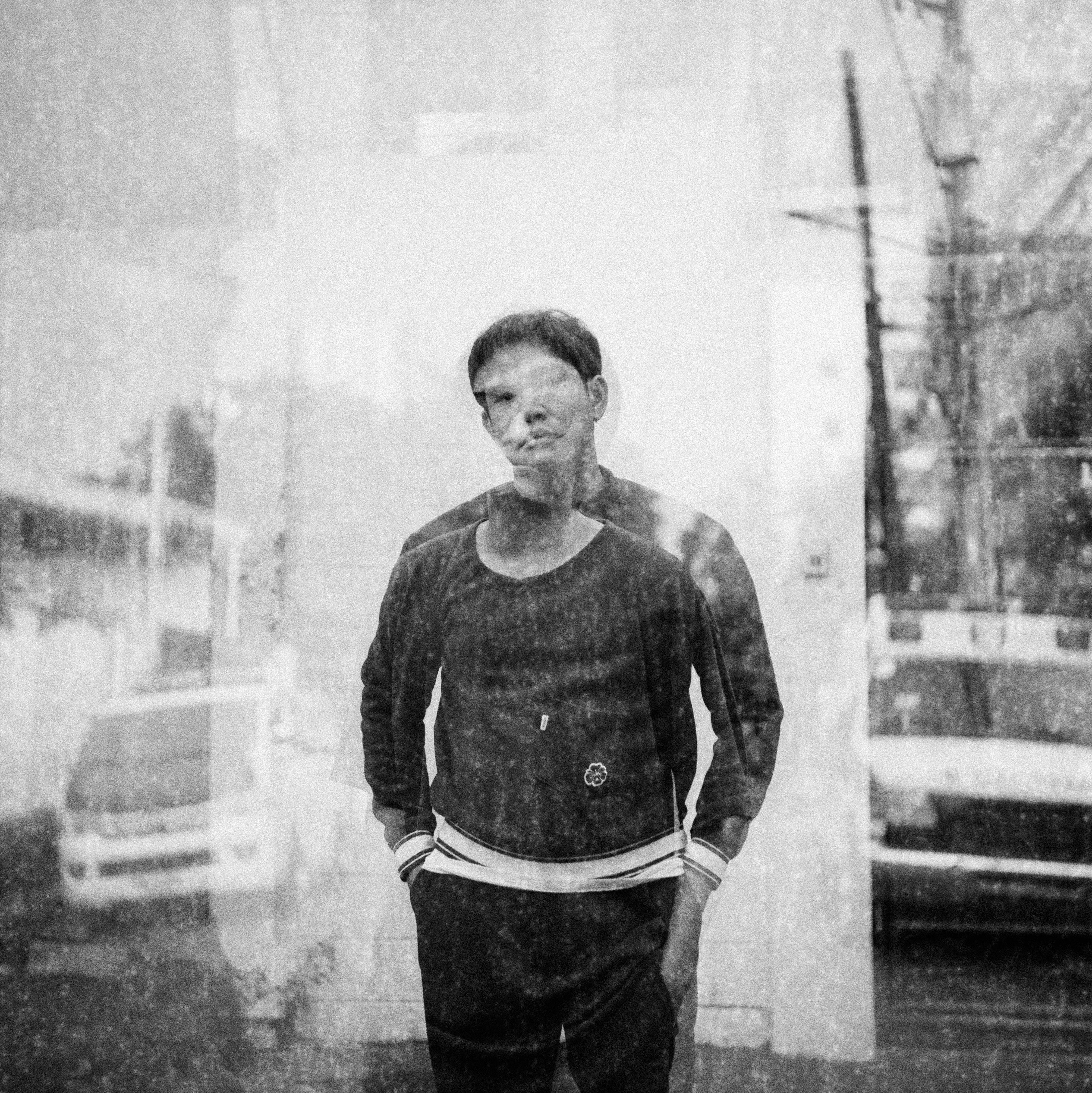 Blurred Man on Street in Black and White · Free Stock Photo