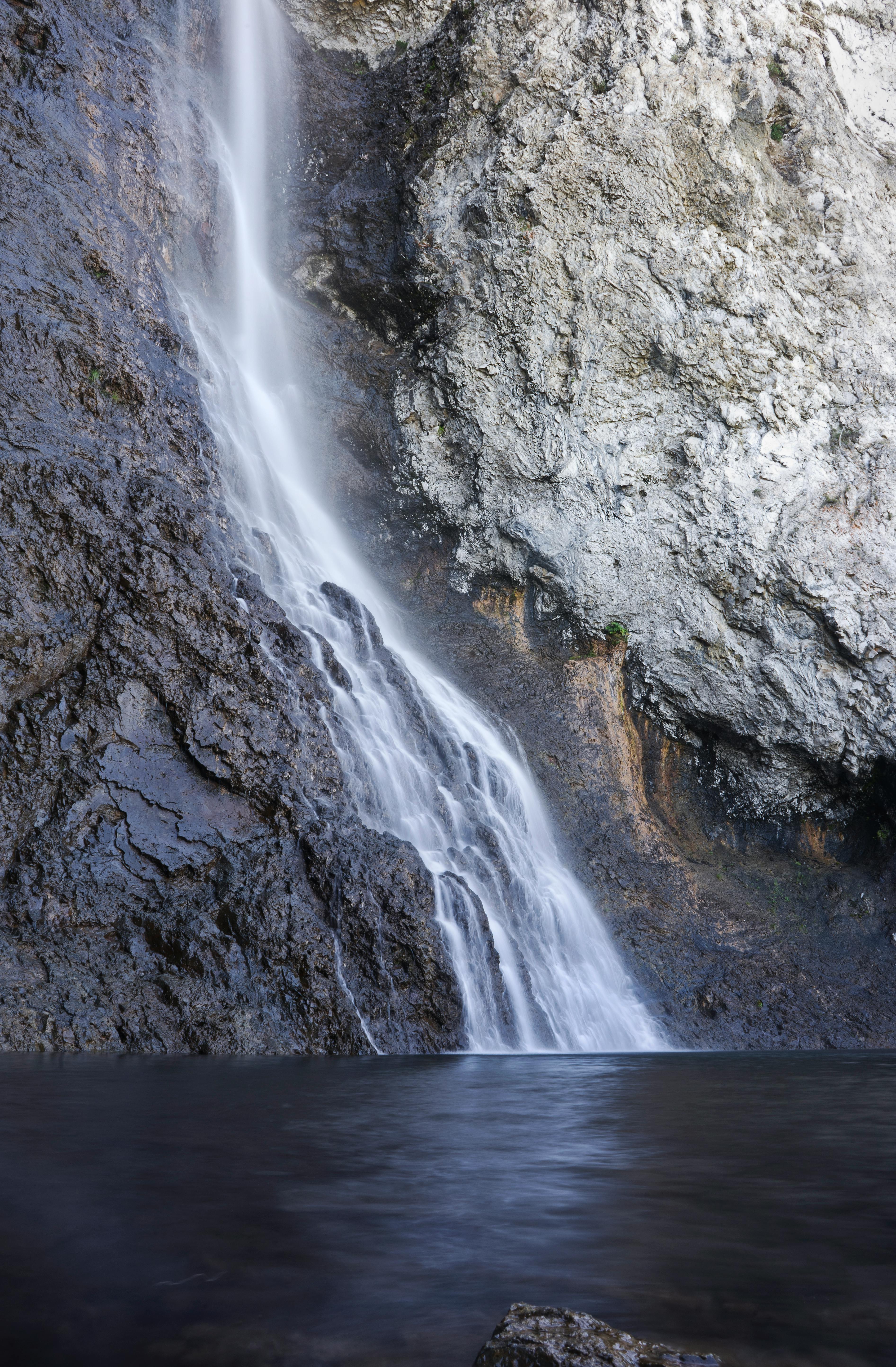 Waterfalls Between Mountains · Free Stock Photo