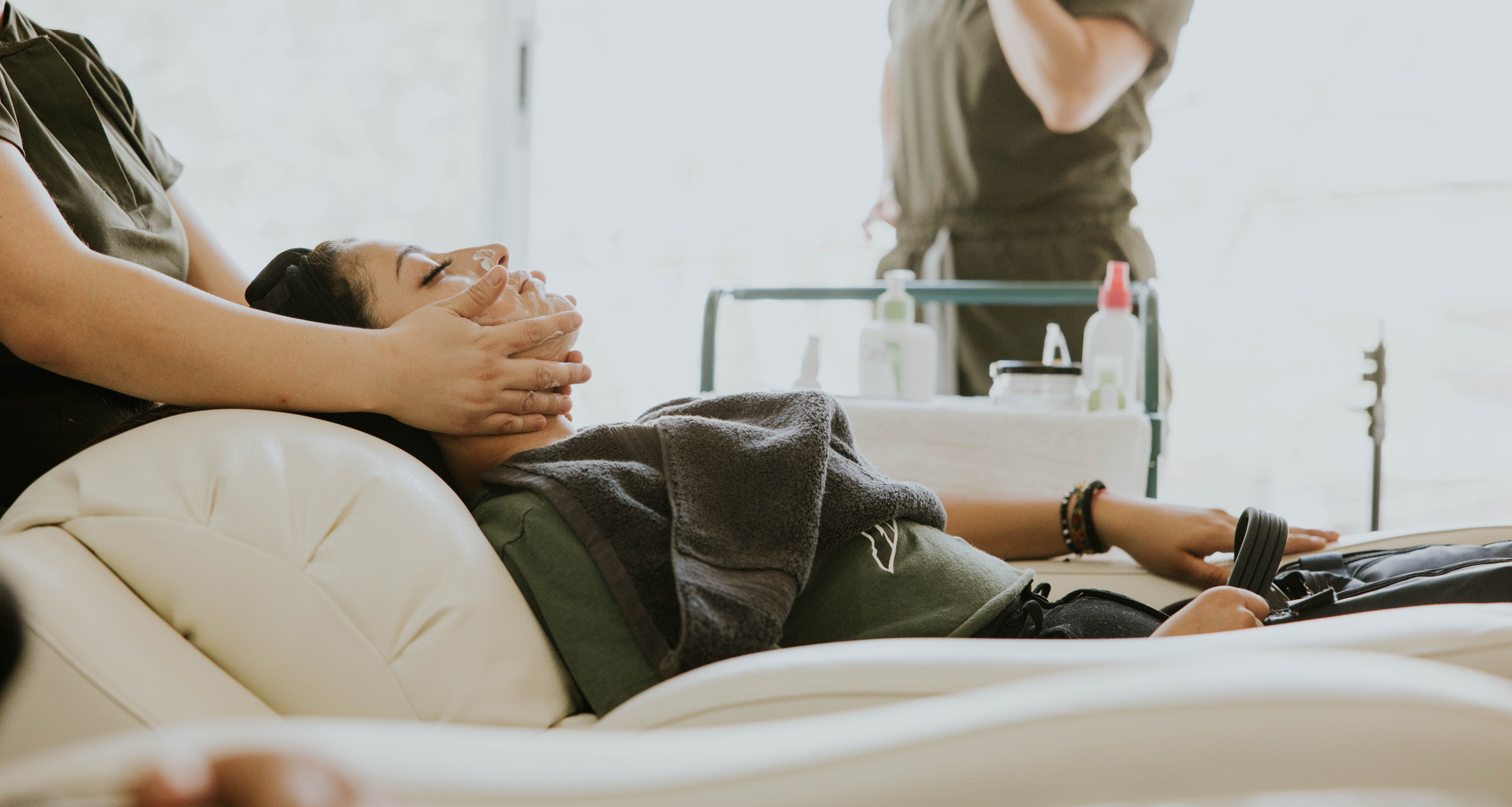 Woman Lying Down at Spa · Free Stock Photo