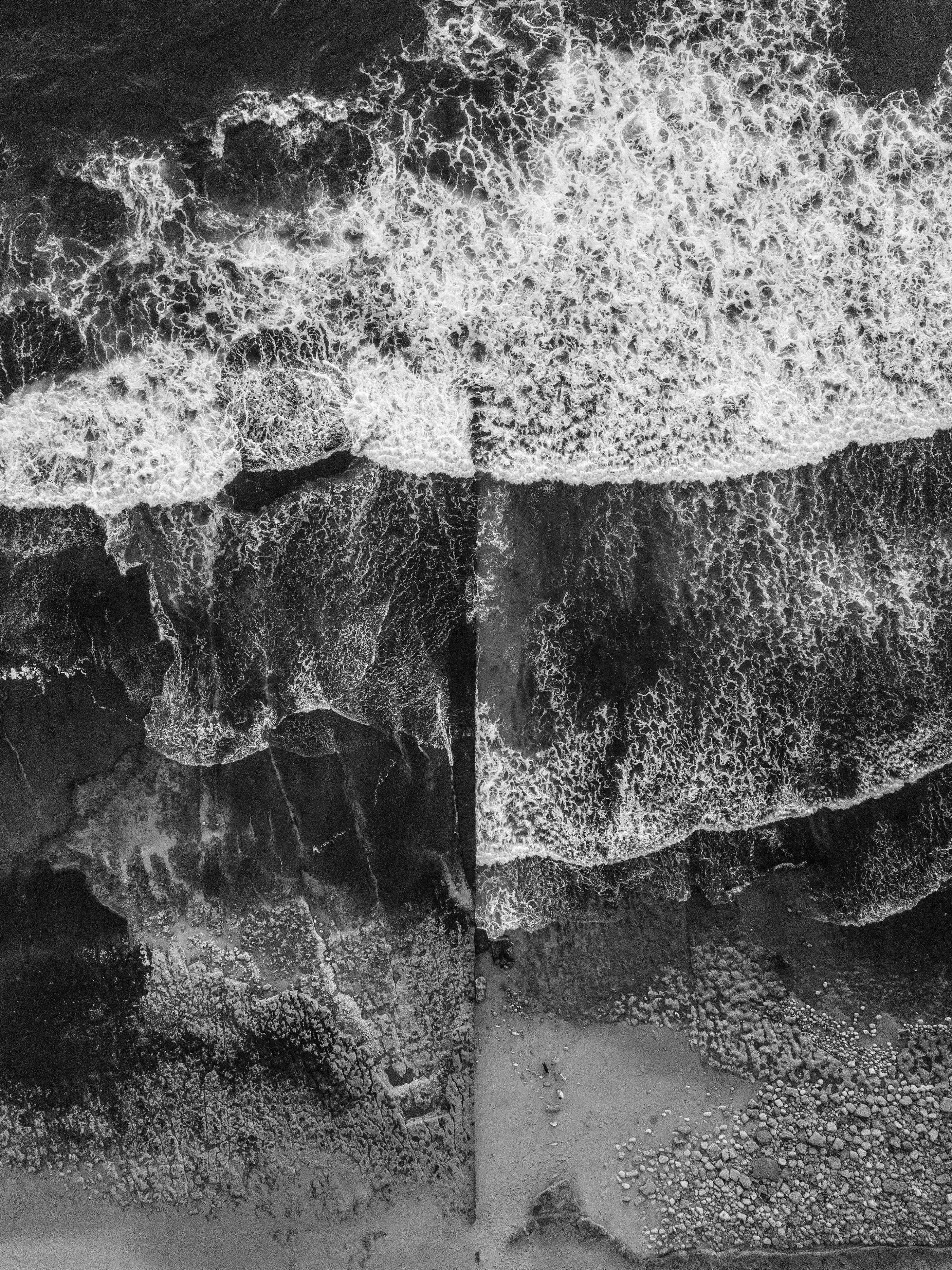 Grayscale Photo of Rock Formation · Free Stock Photo