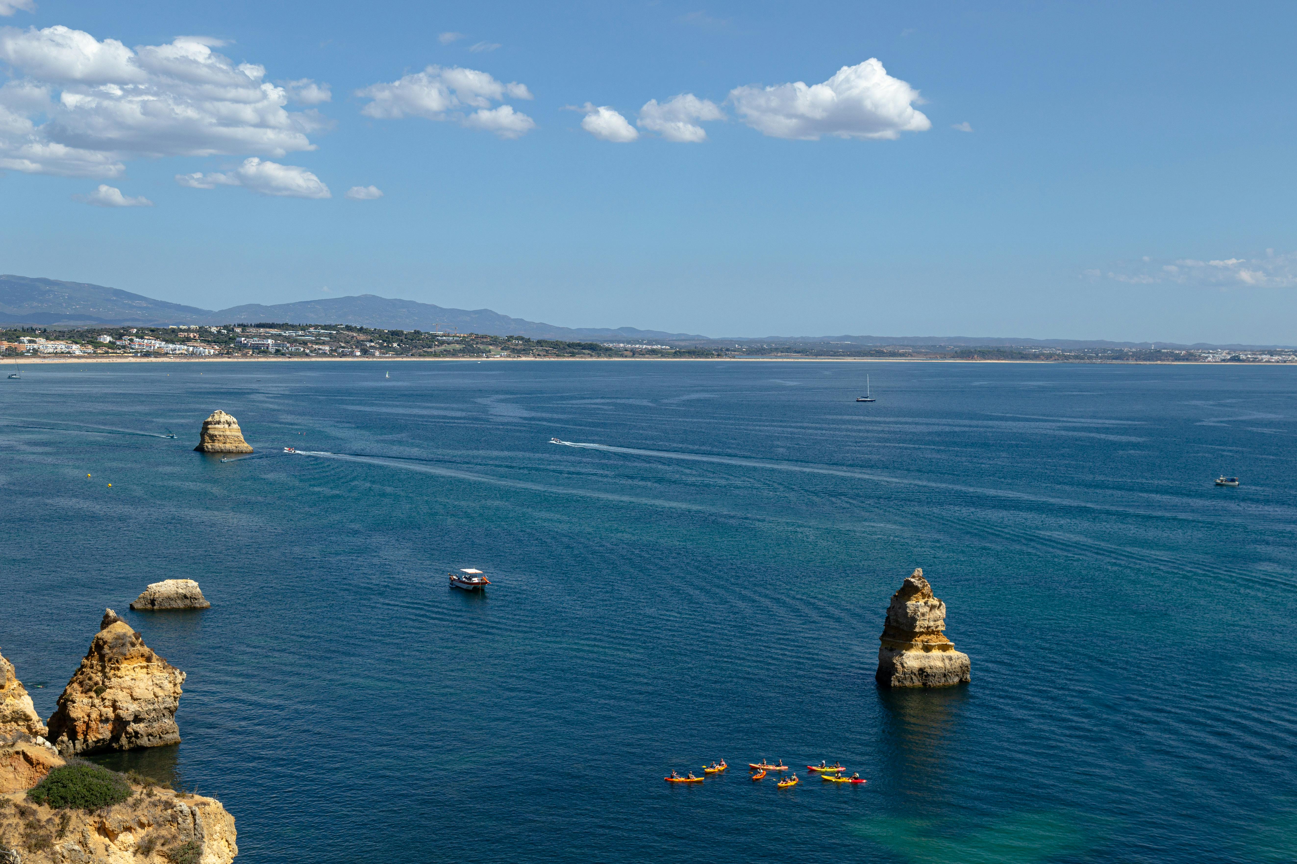 Rocks on Ocean Shore in Lagos, Portugal · Free Stock Photo