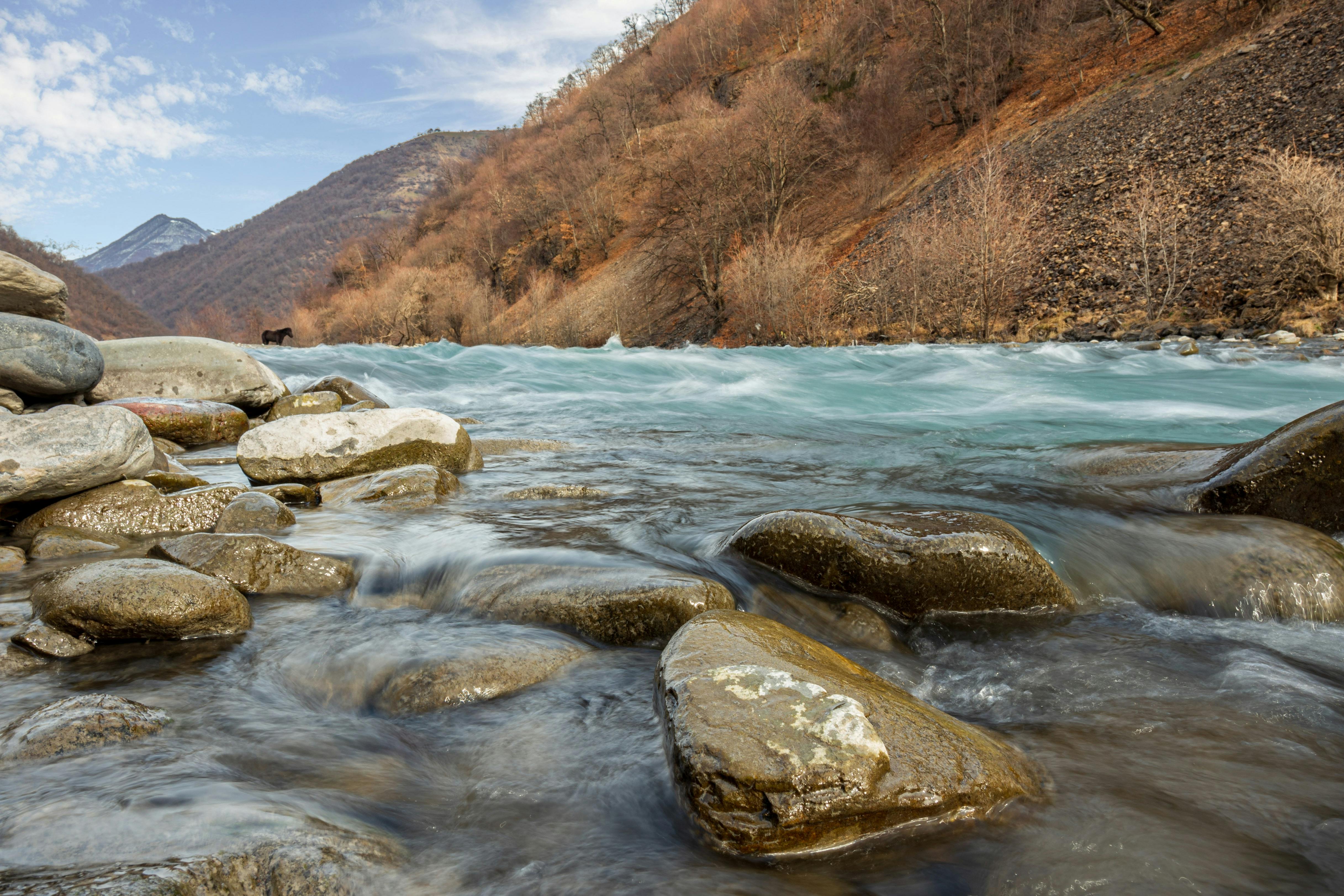 Rocks on a Riverside · Free Stock Photo