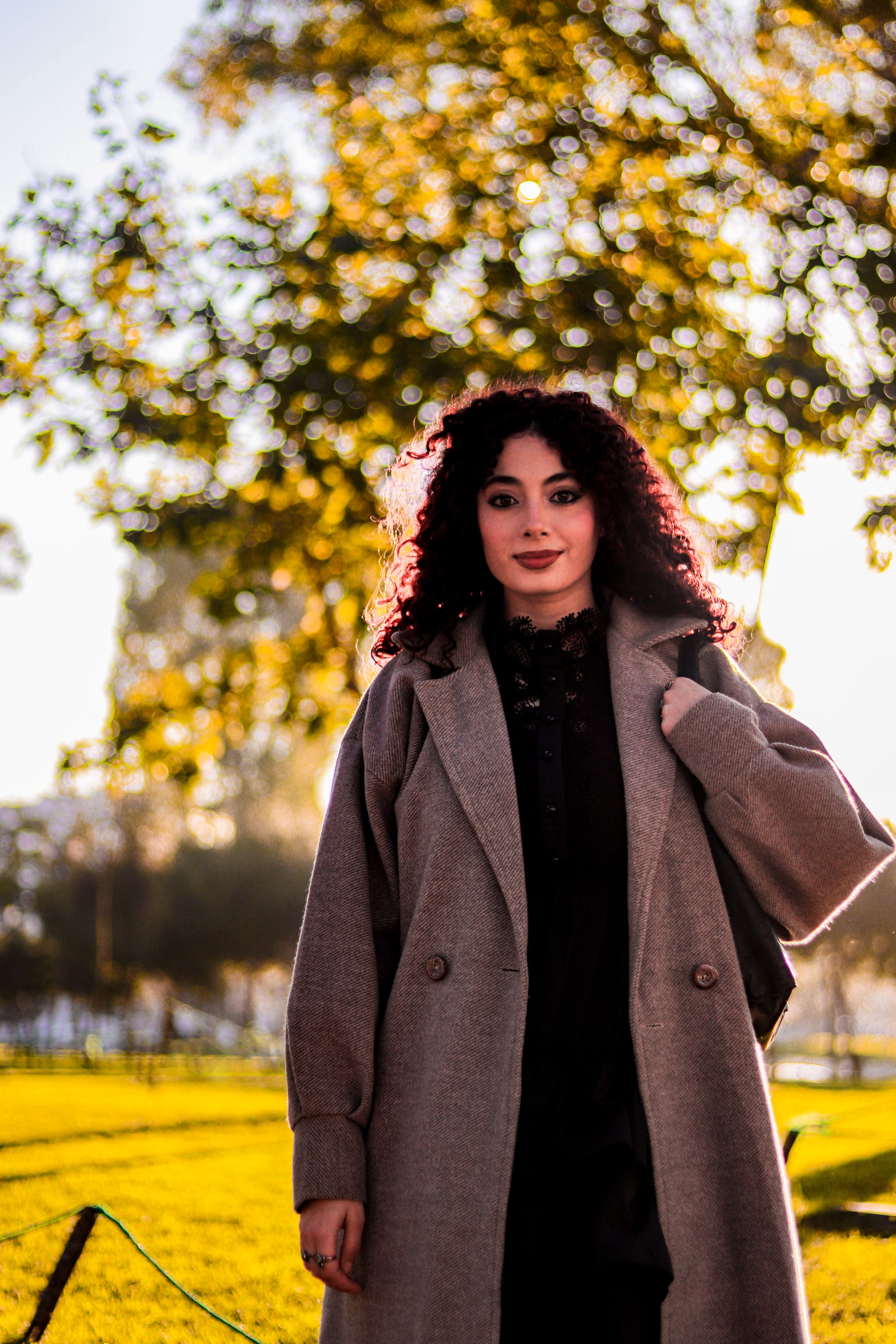 Woman Wearing Coat in a Park · Free Stock Photo