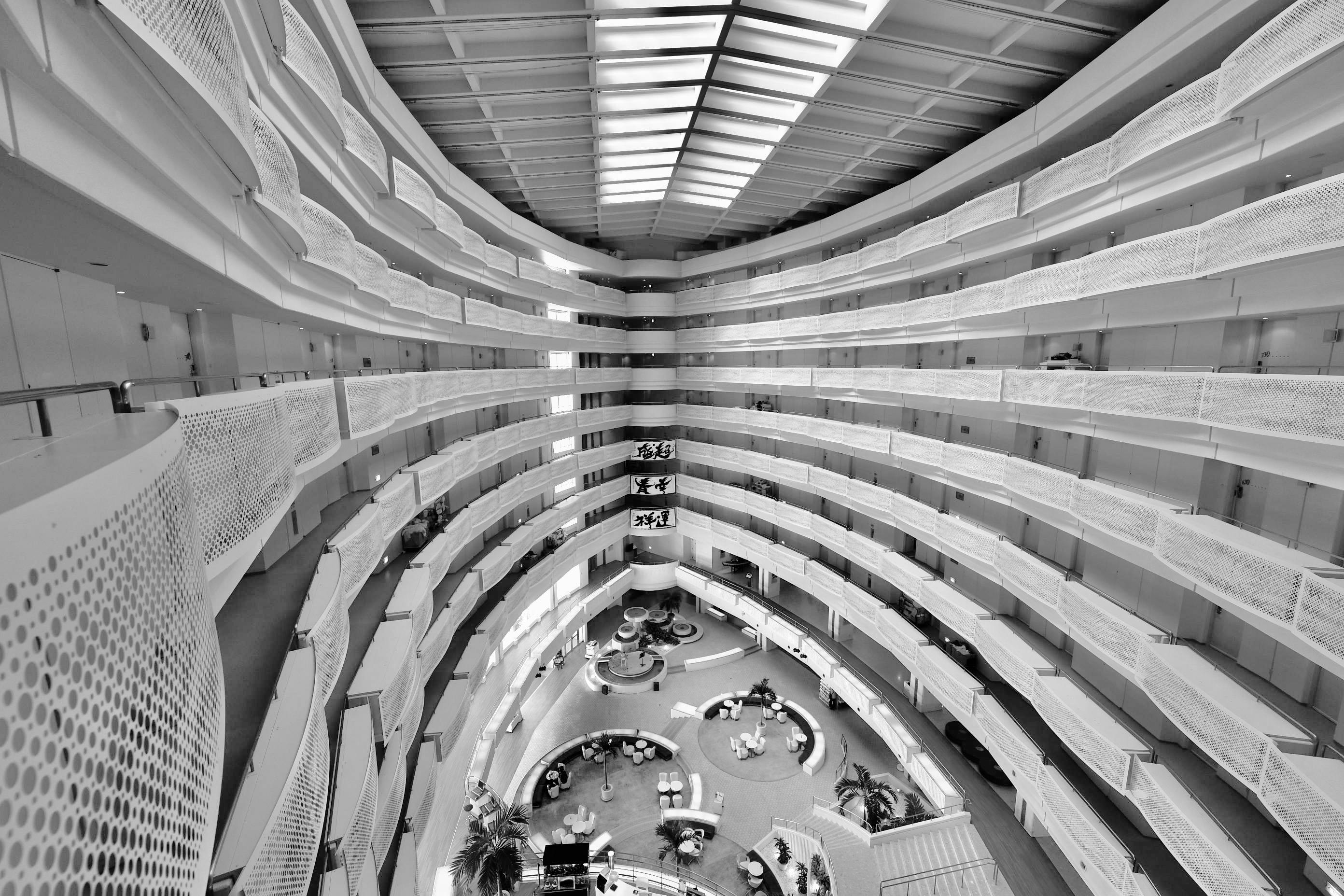 Black and White Photo of the ANA InterContinental Manza Beach Resort in ...