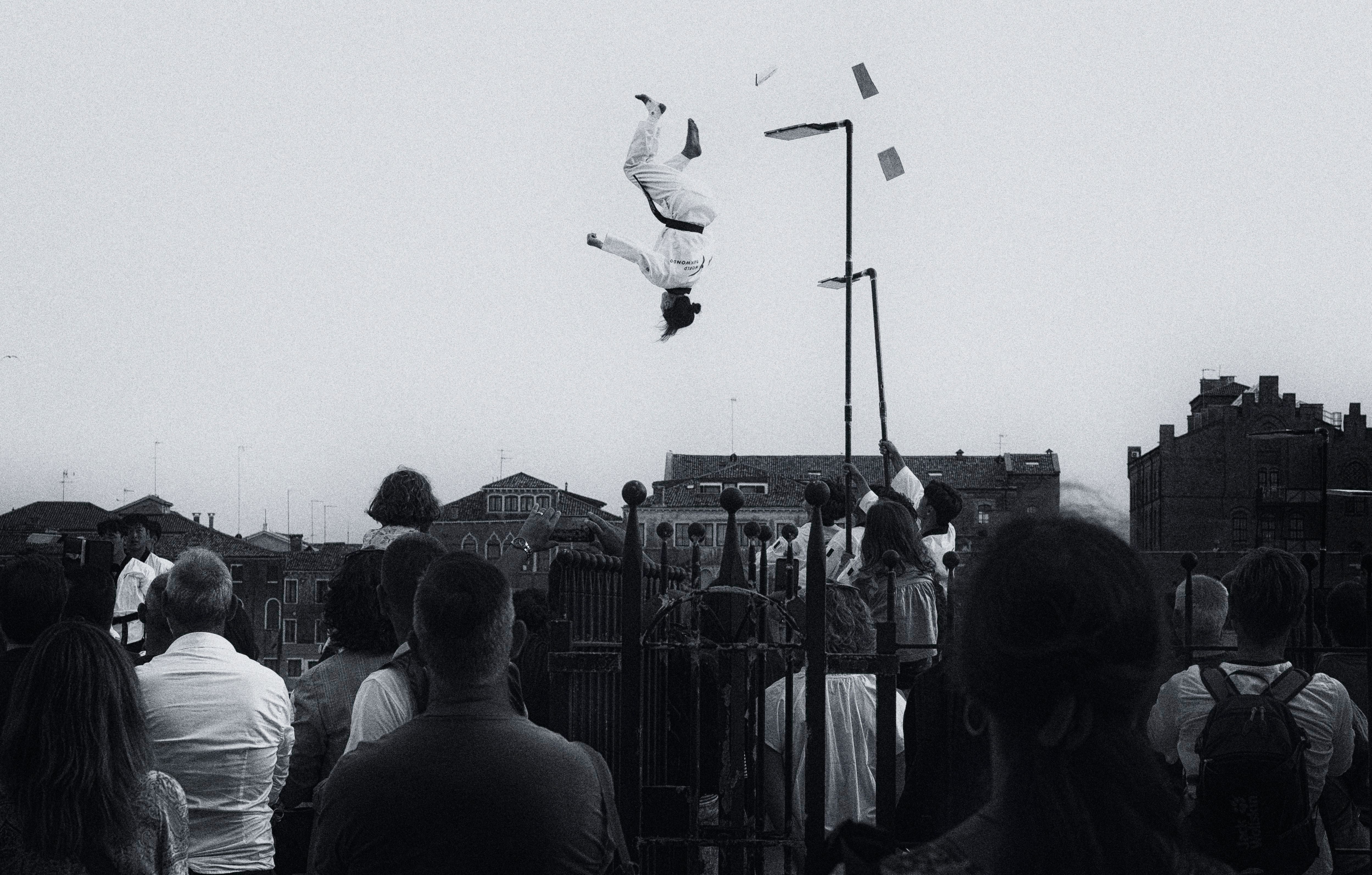 People at Acrobatics Event in Town · Free Stock Photo