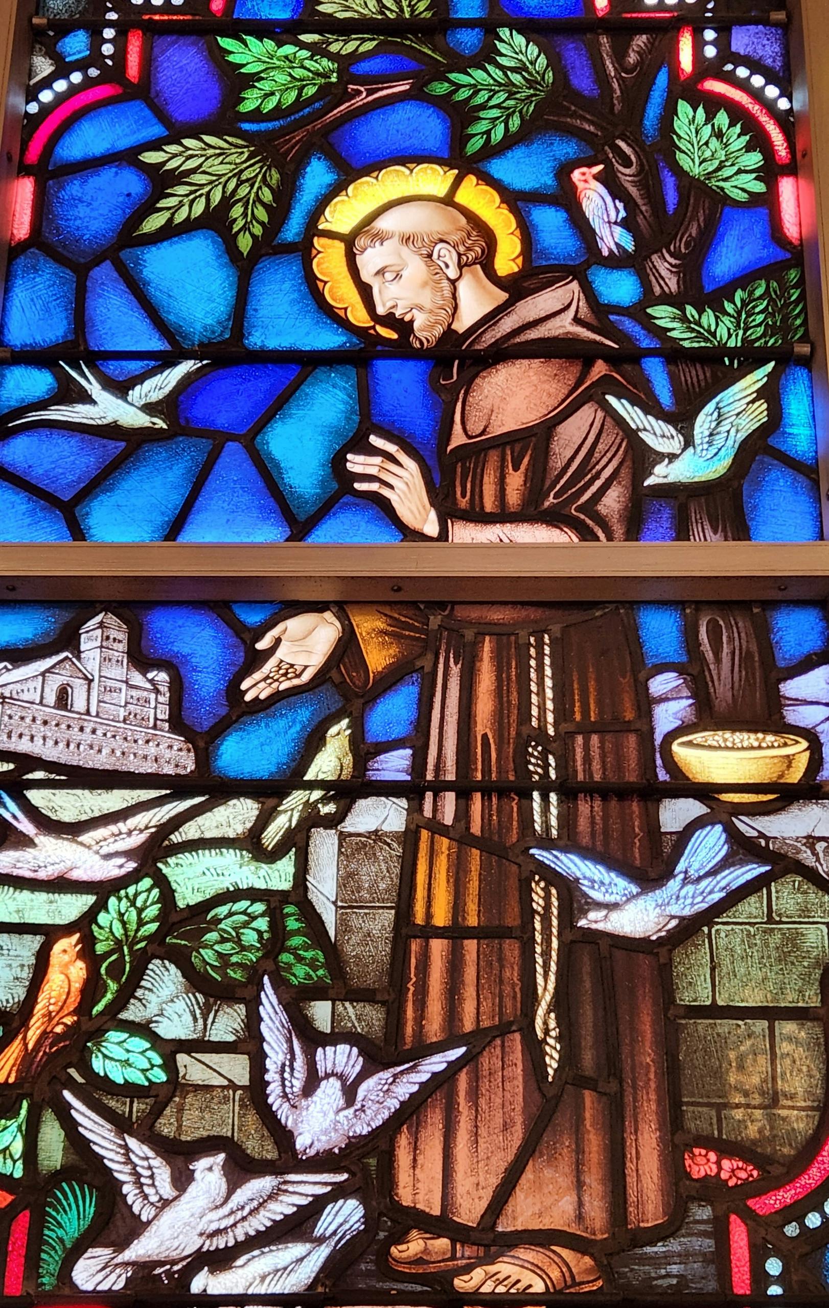 St. Francis of Assisi Stained Glass Window · Free Stock Photo