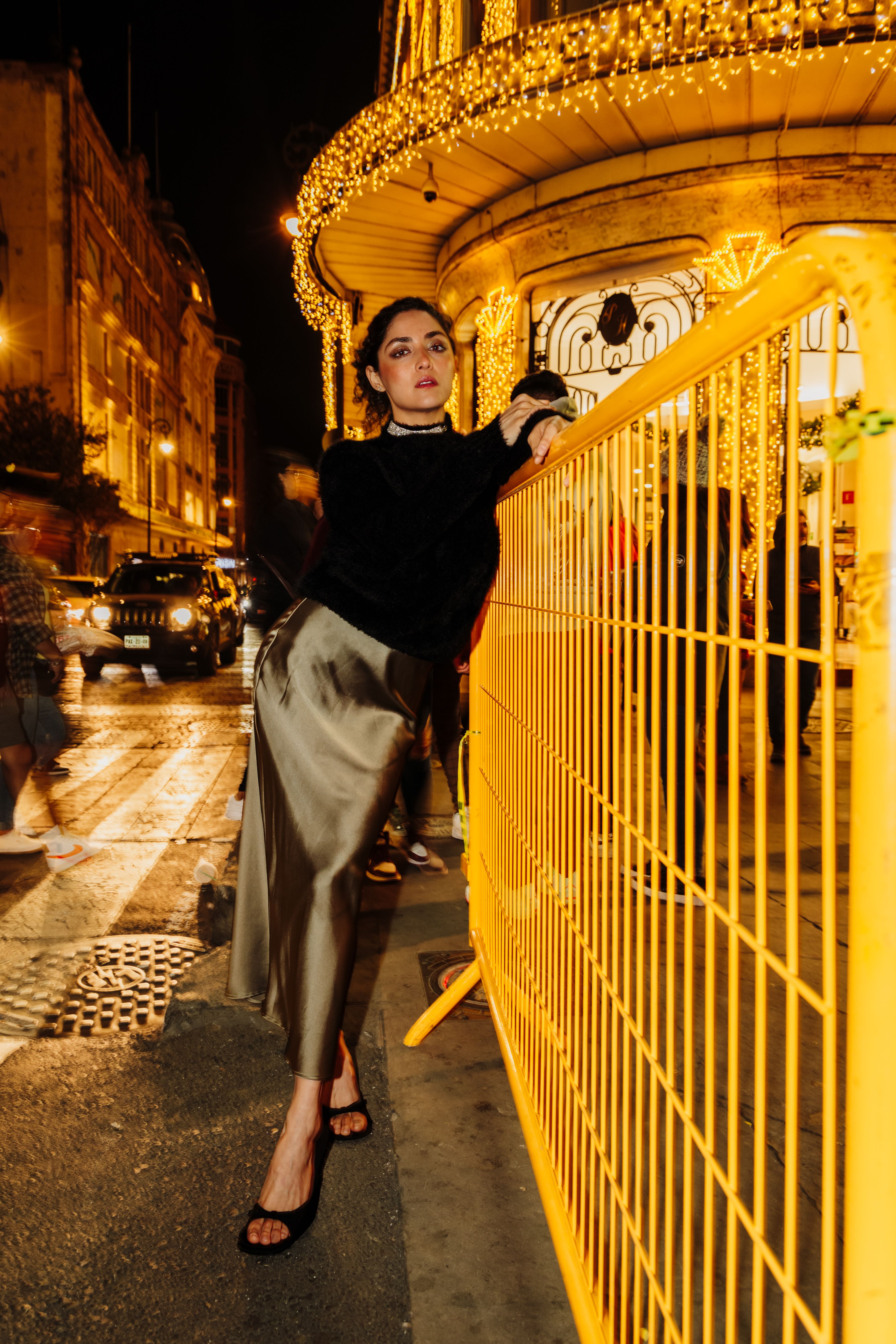 Fashion Model in City at Night · Free Stock Photo