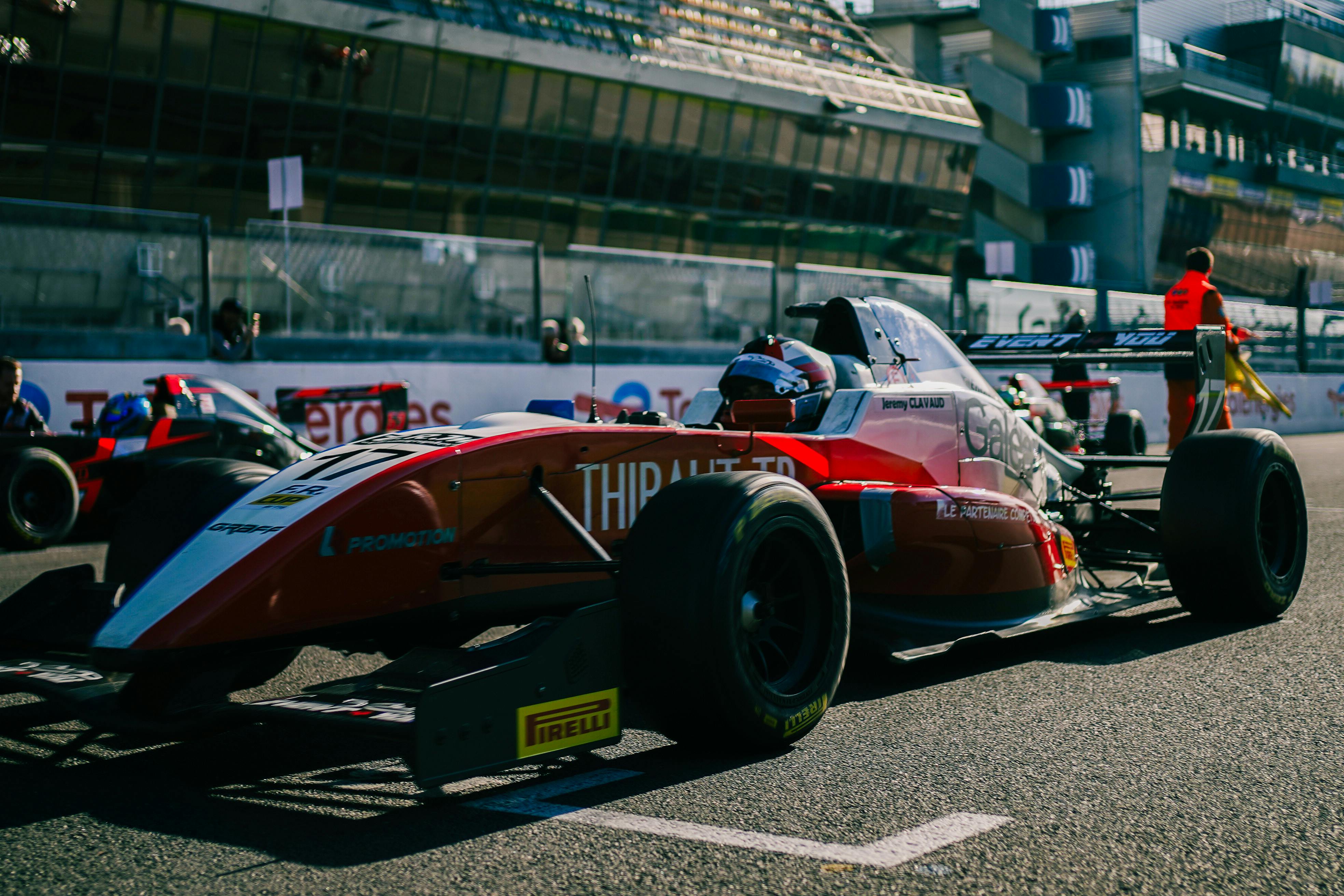 Formula 3 Car on Race Track · Free Stock Photo