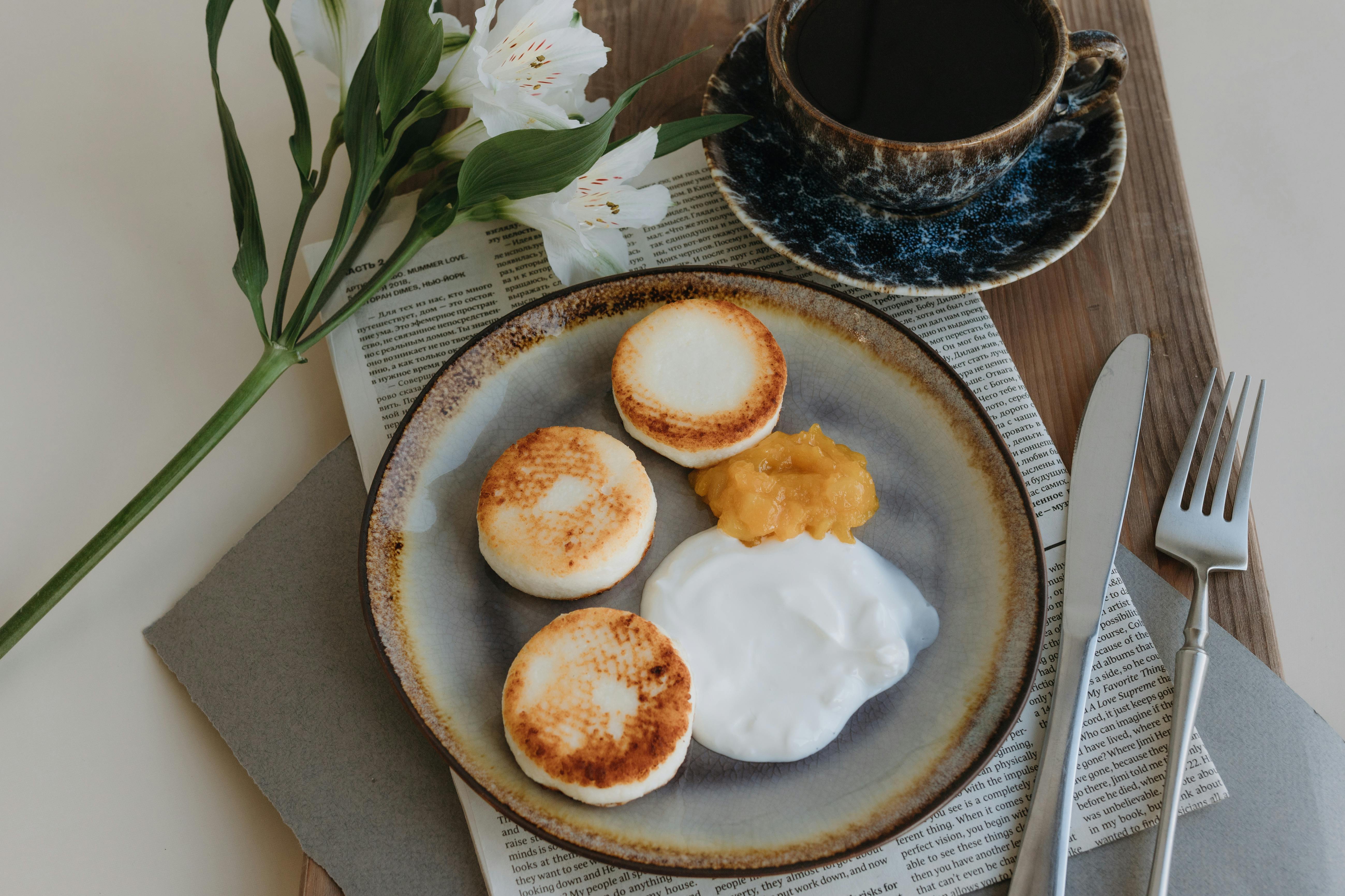 Food and Cup on Plates · Free Stock Photo