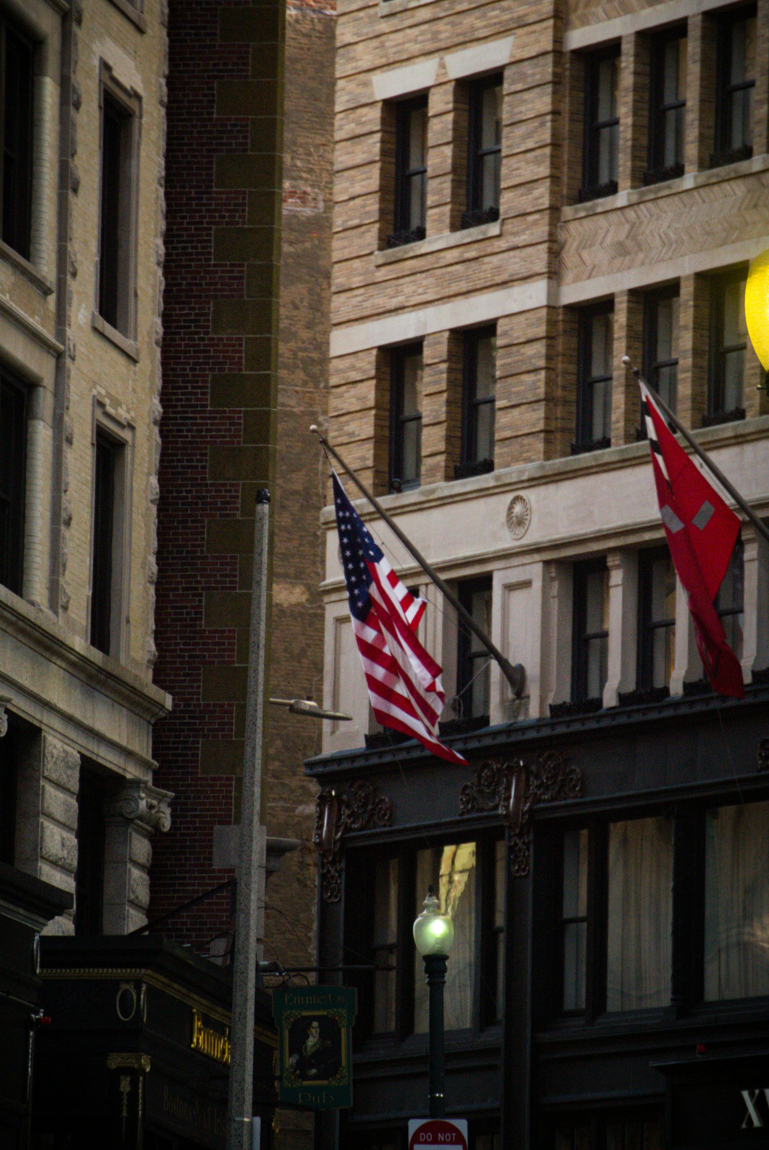 Flags on Building · Free Stock Photo