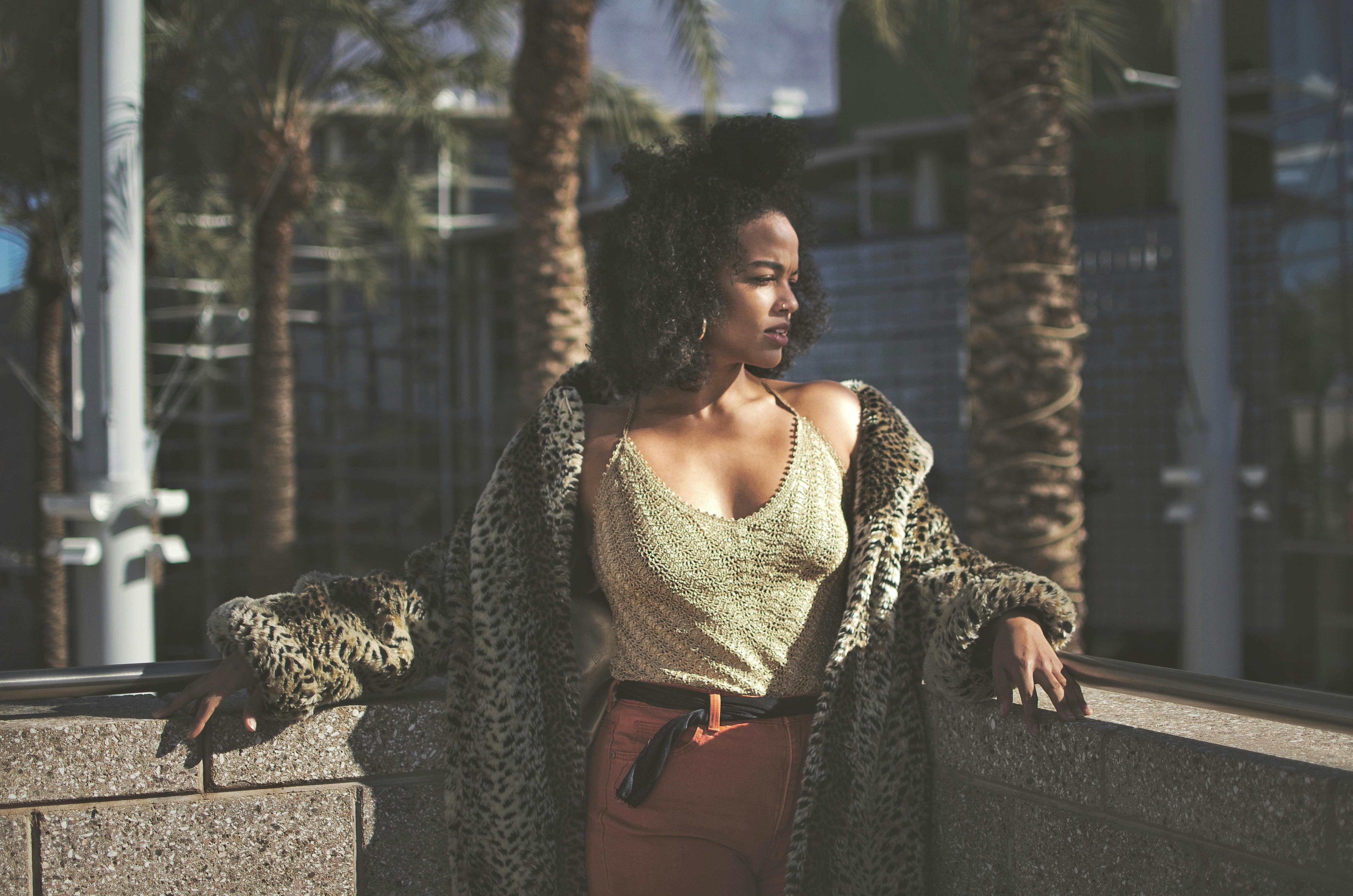 Woman Standing on Rope Bridge · Free Stock Photo