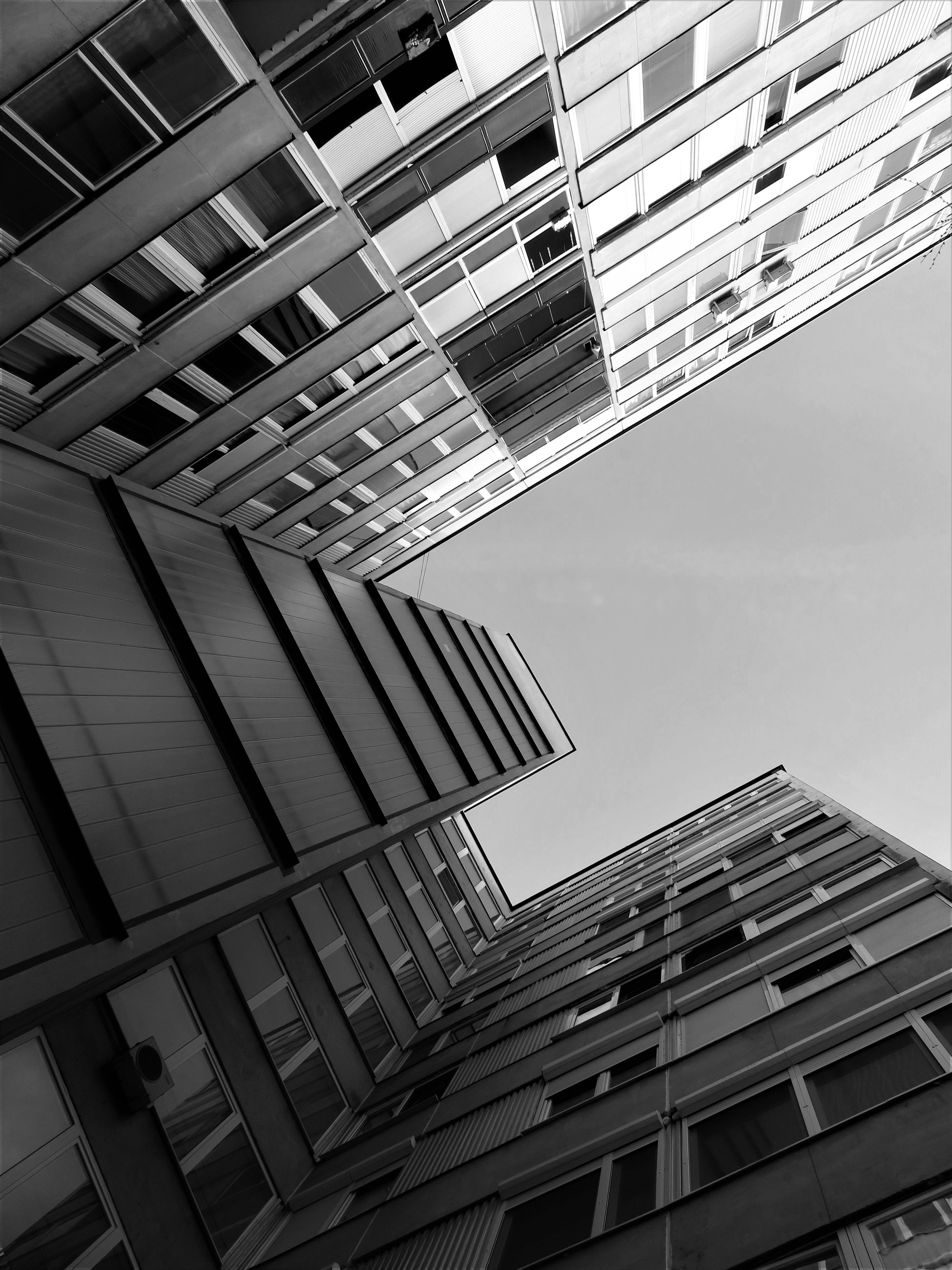 Grayscale Photography of Building · Free Stock Photo