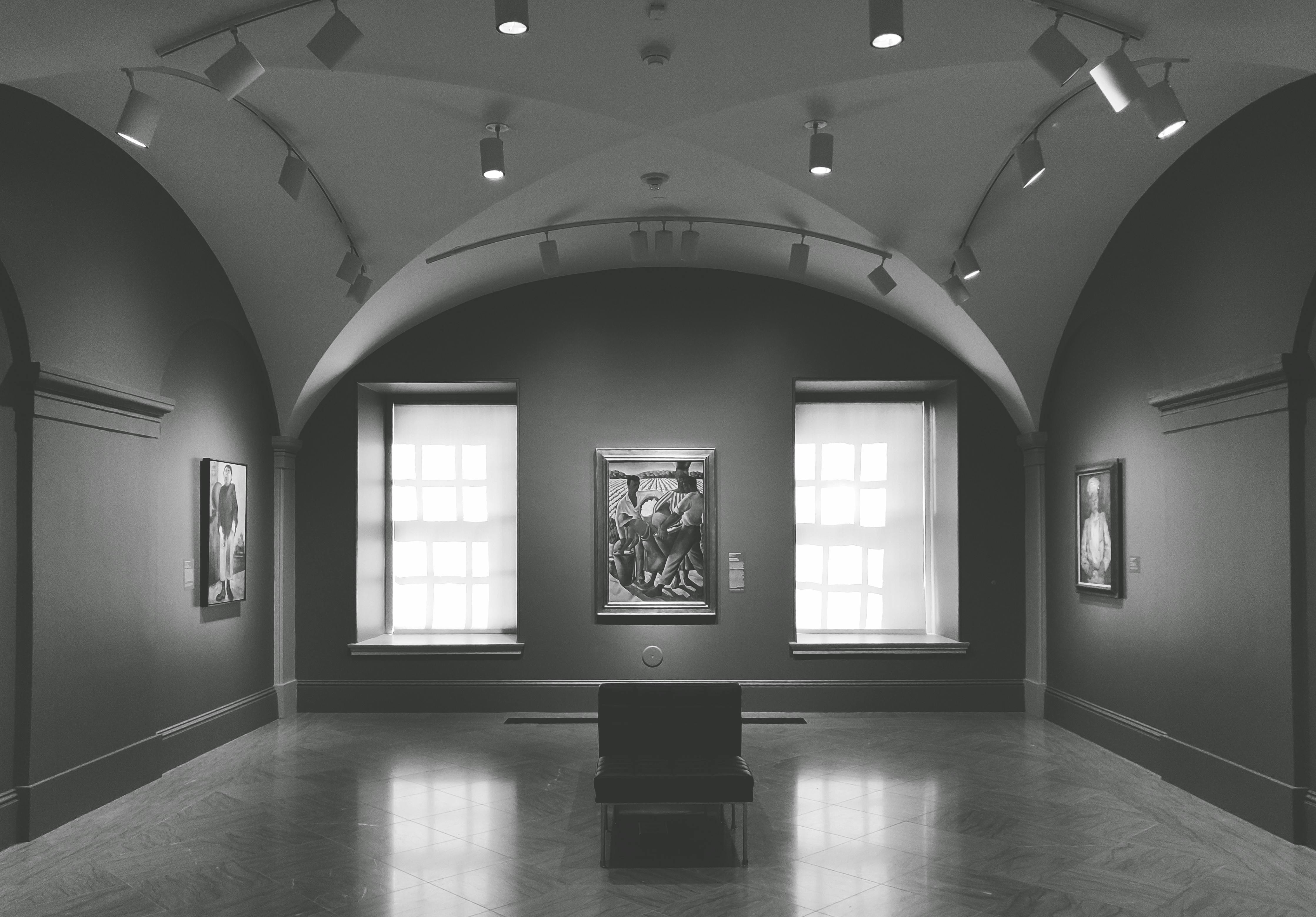Greyscale Photo Of Gallery Photo · Free Stock Photo