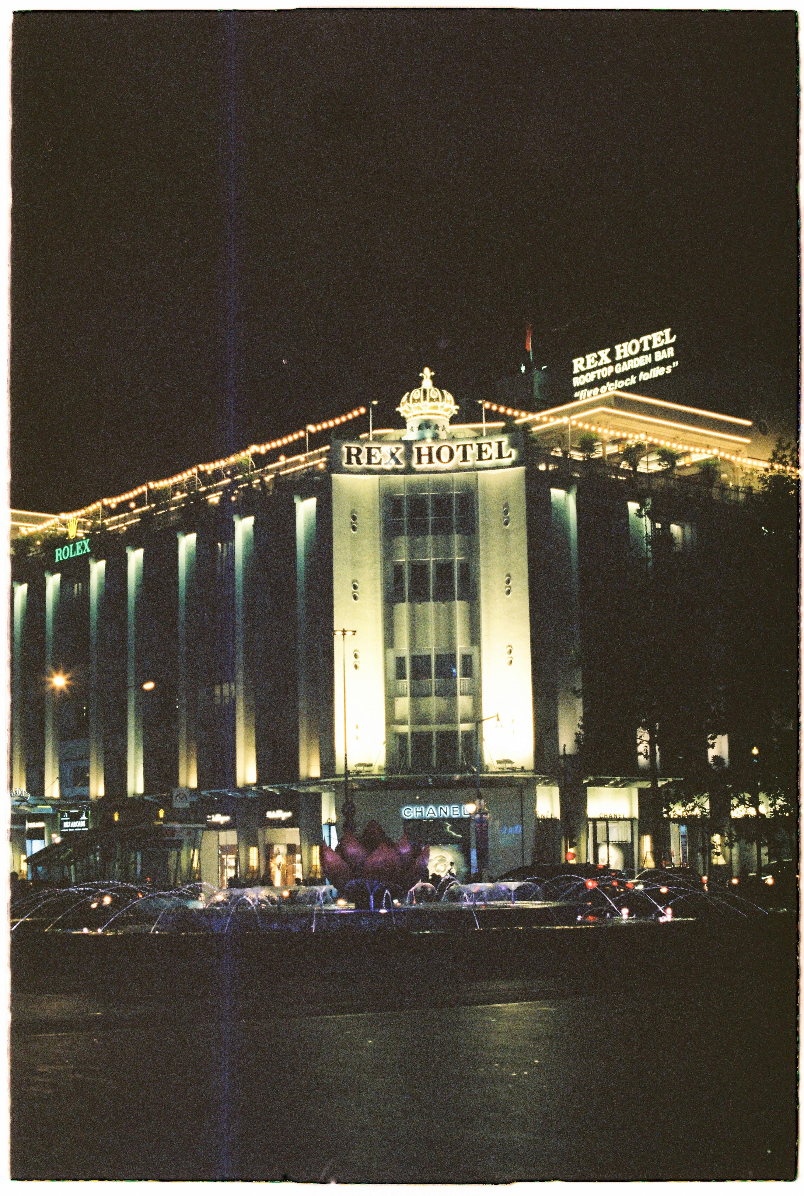 Illuminated Rex Hotel Building in Ho Chi Minh · Free Stock Photo