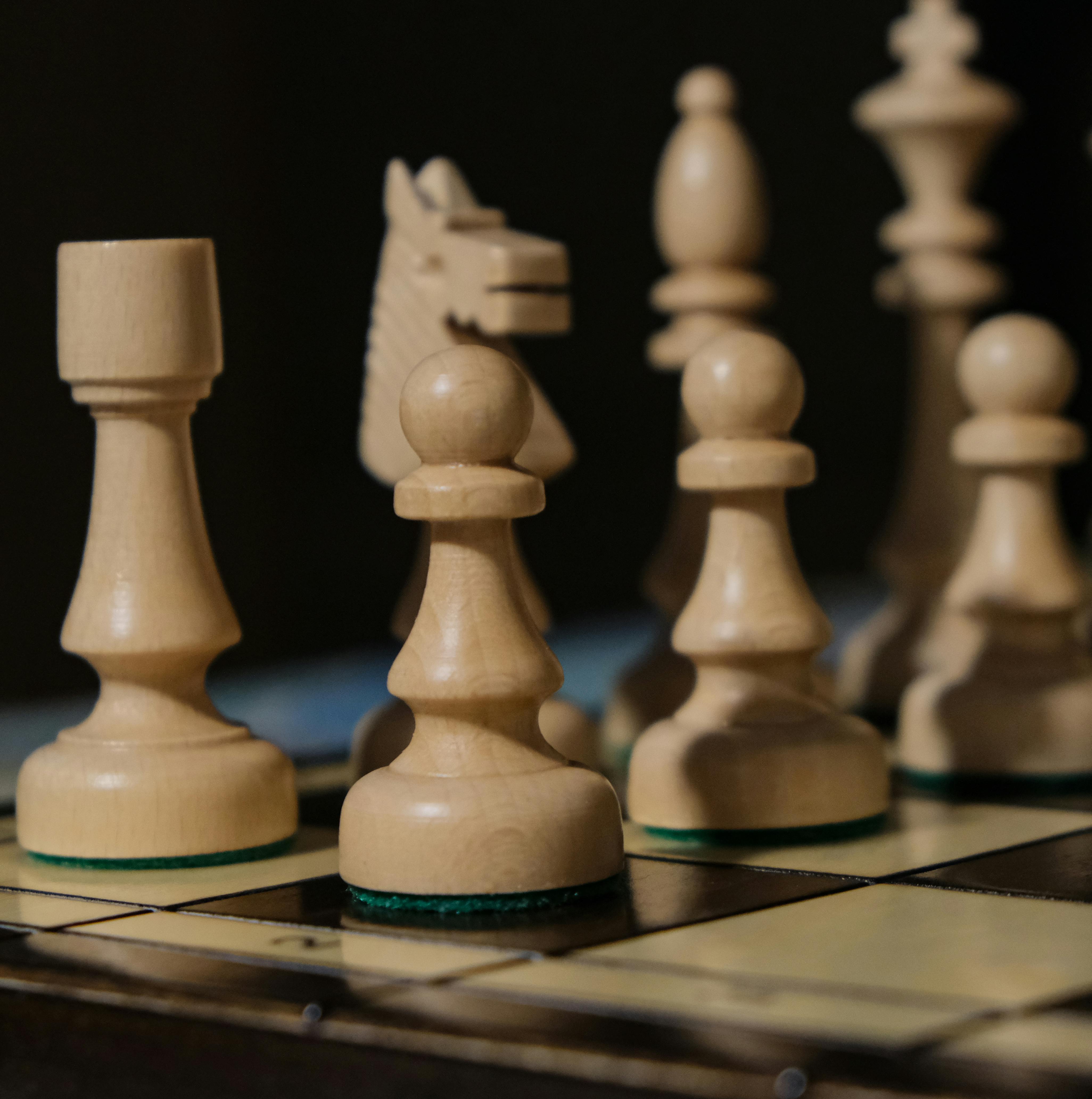 Close-up of Pieces on a Chess Board · Free Stock Photo