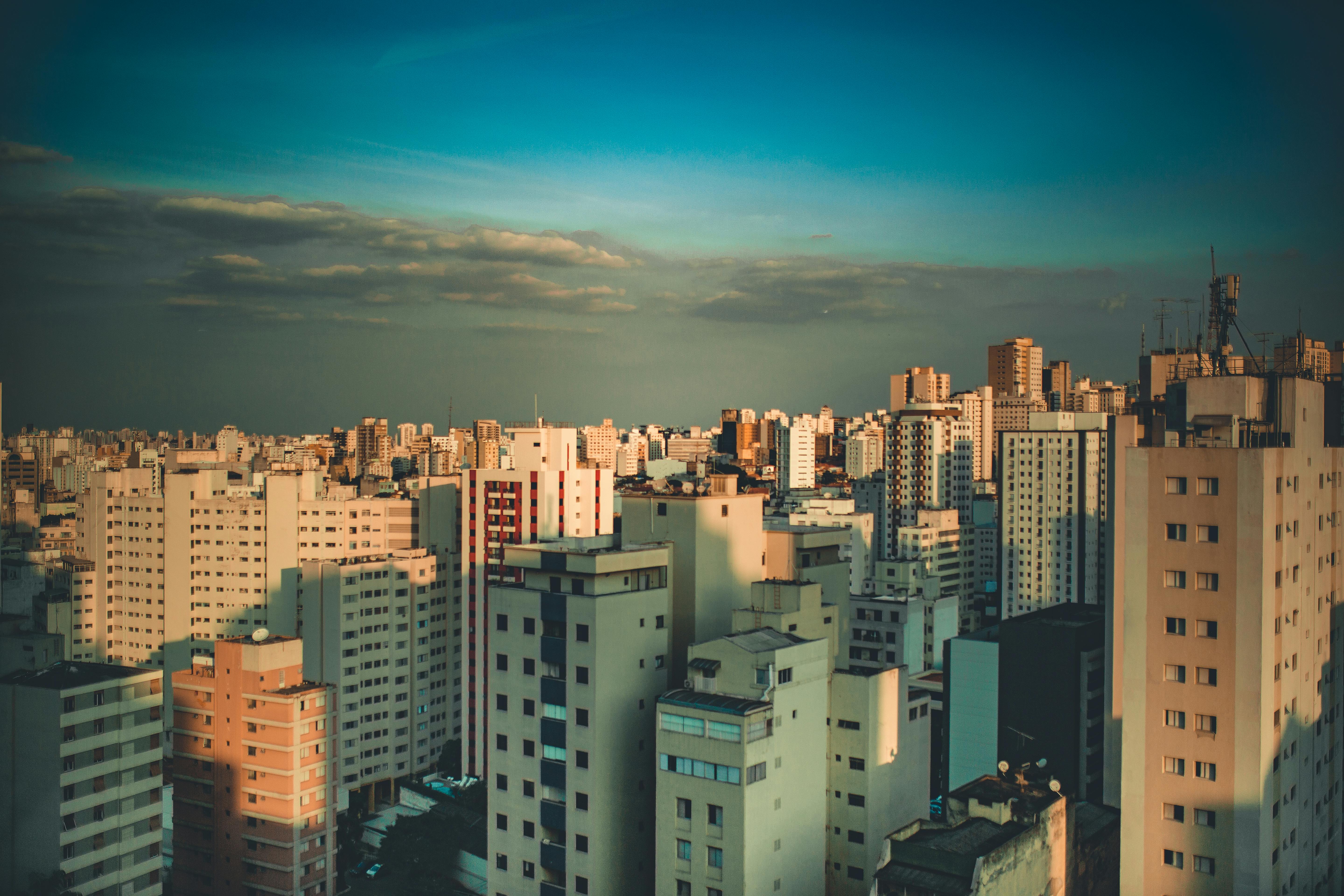 Aerial Photography Of Concrete High-rise Buildings · Free Stock Photo