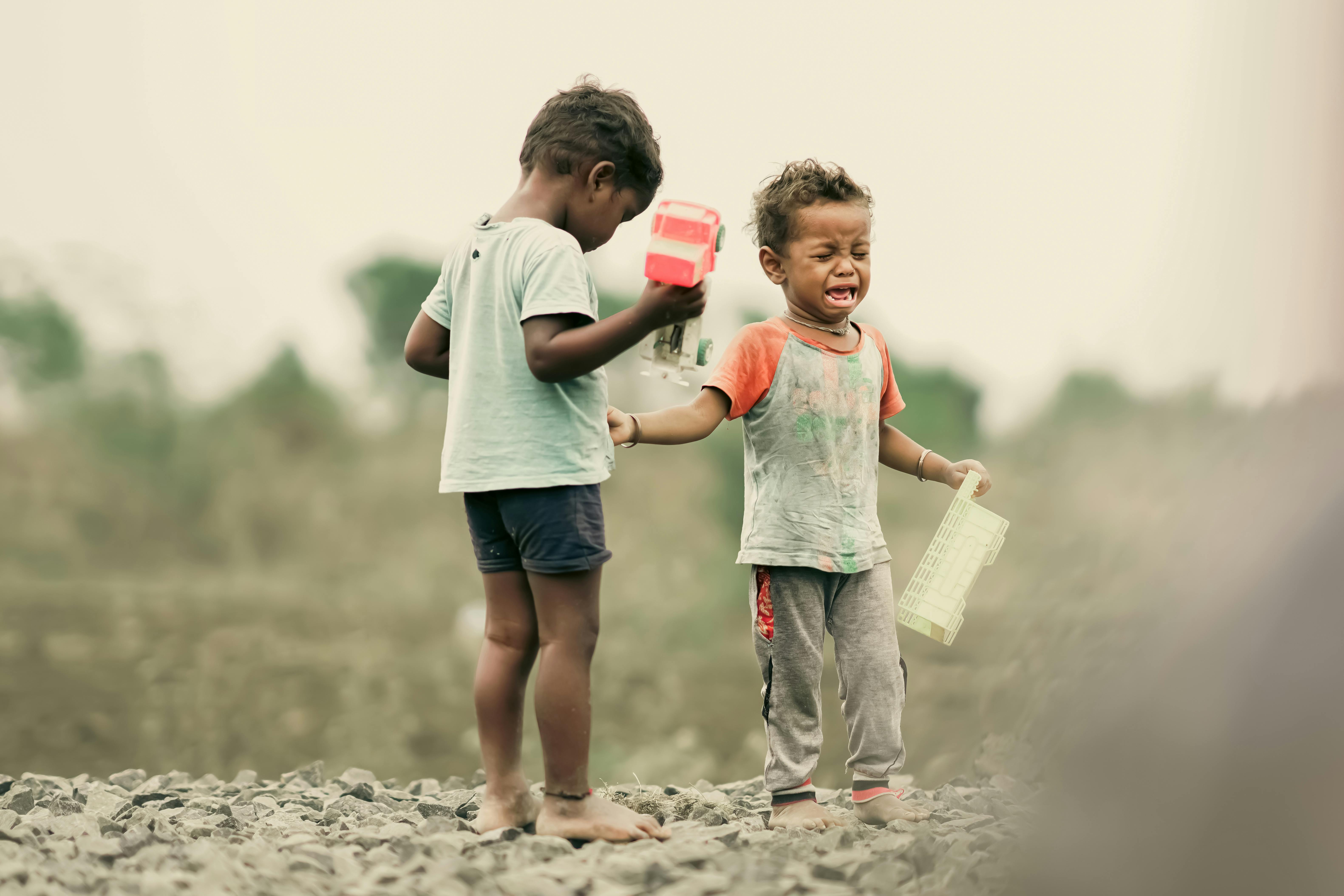 Children with Broken Toy · Free Stock Photo