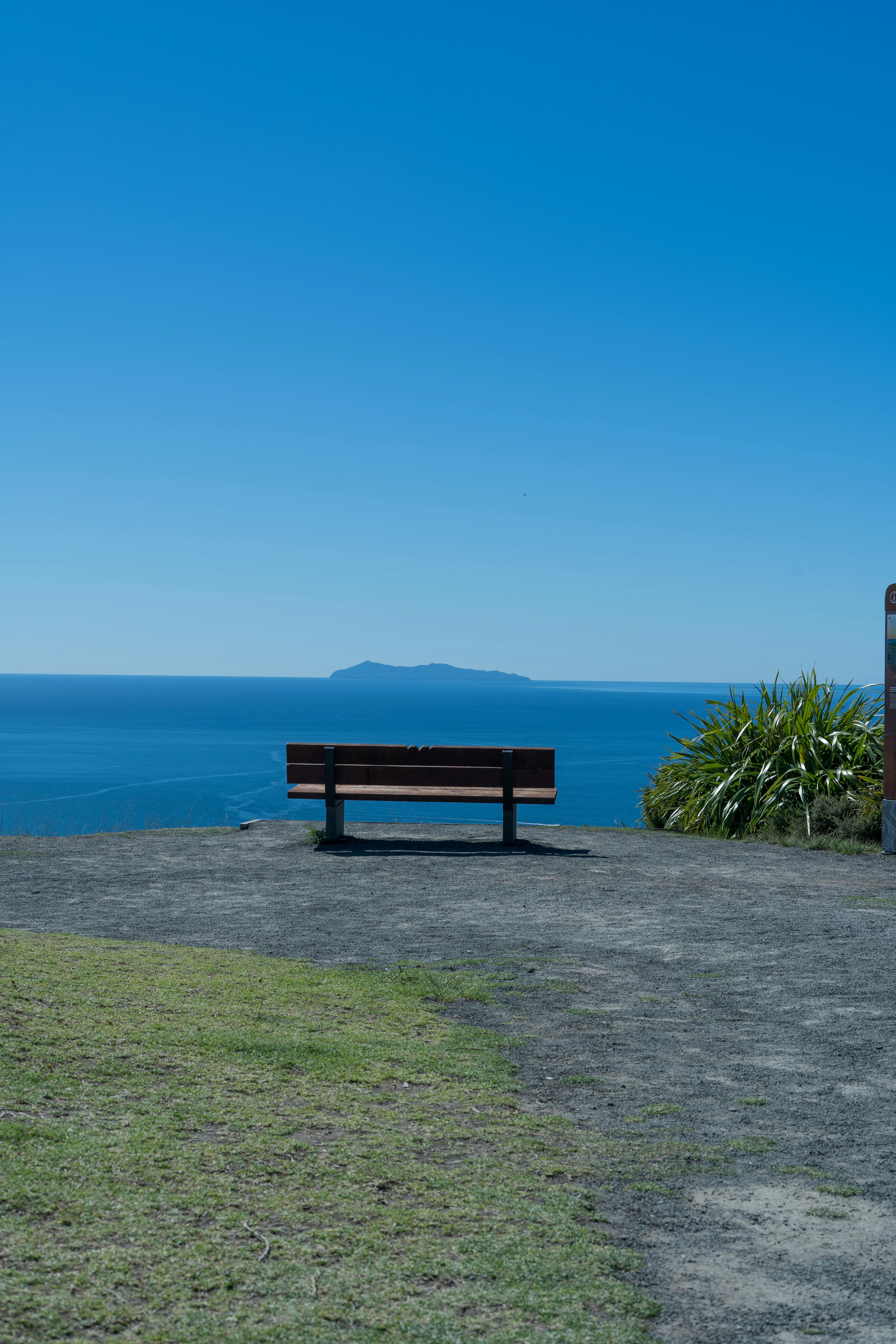 Bench on Seaside Scenic Overlook · Free Stock Photo