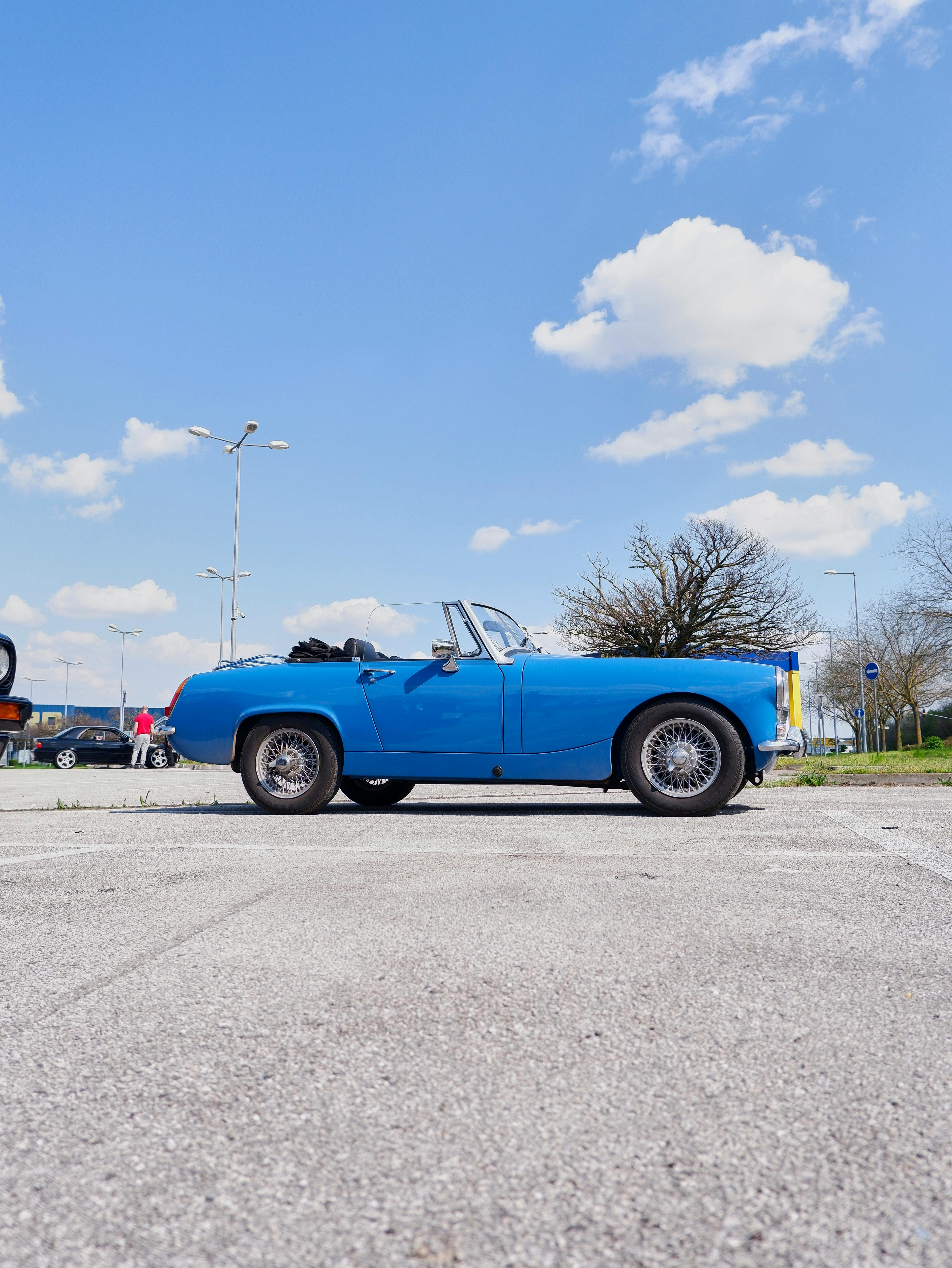 Blue Vintage Convertible Car · Free Stock Photo