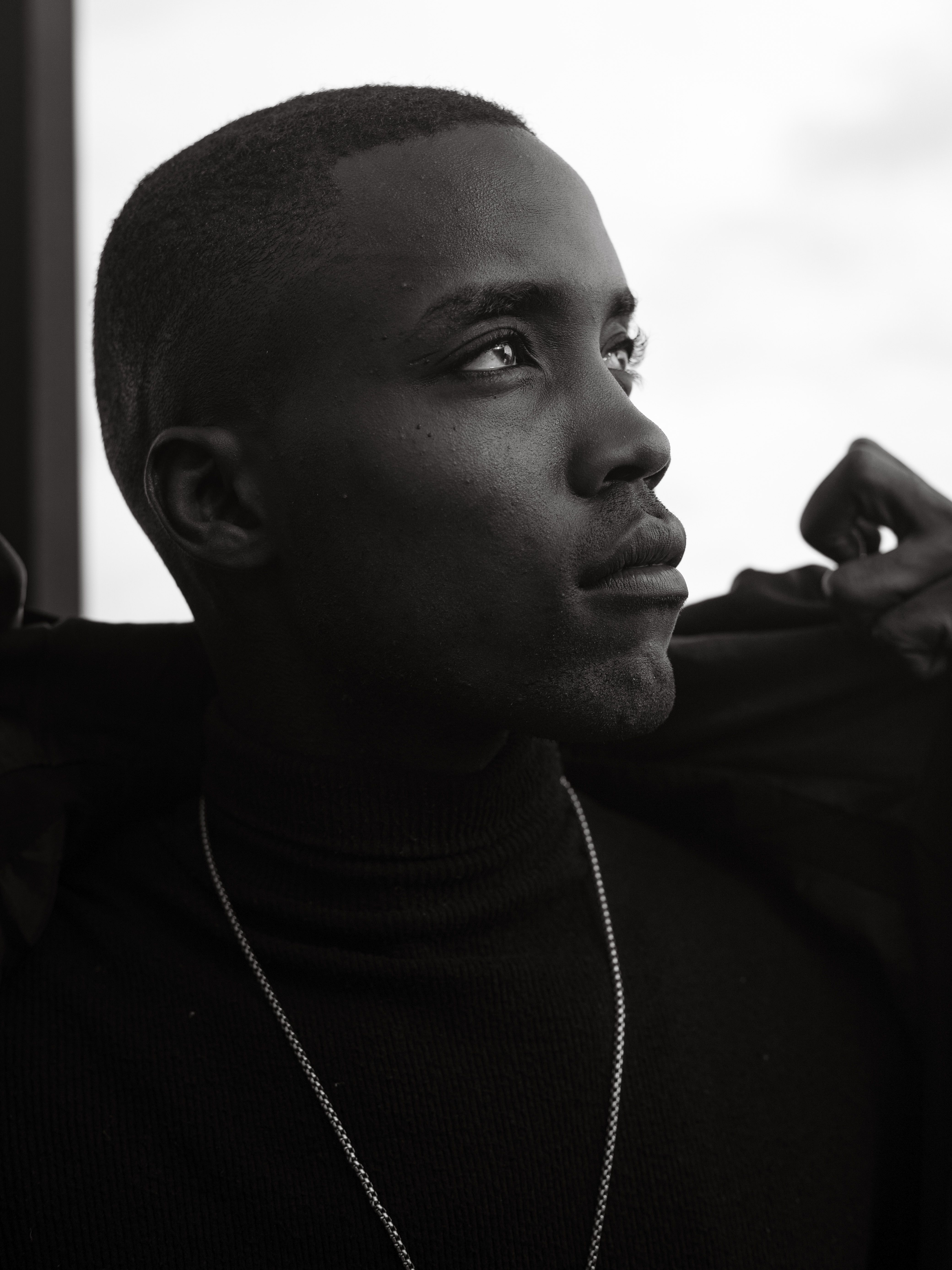Portrait of Man in Black and White · Free Stock Photo