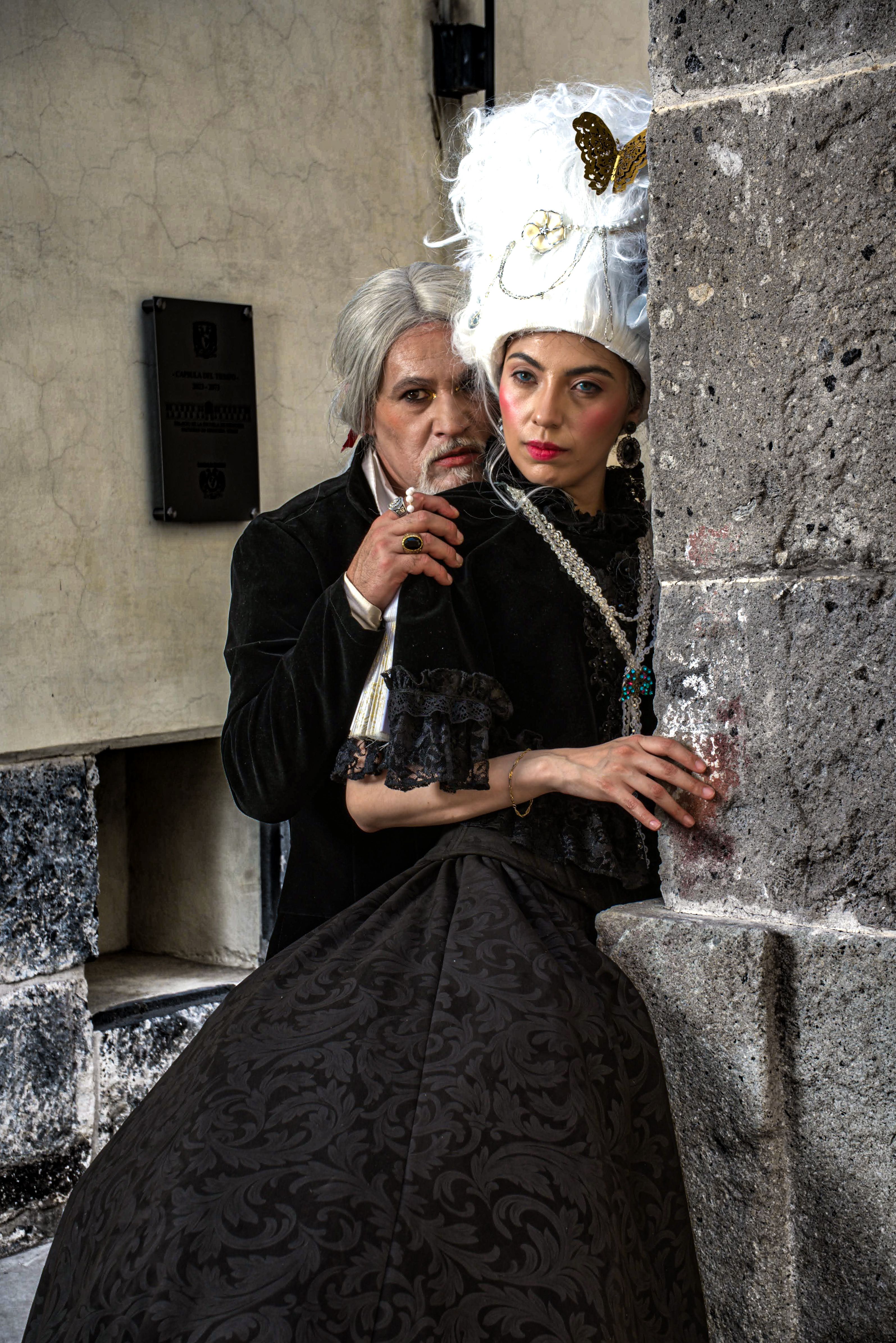 Man and a Woman Wearing Elegant Period Costumes · Free Stock Photo